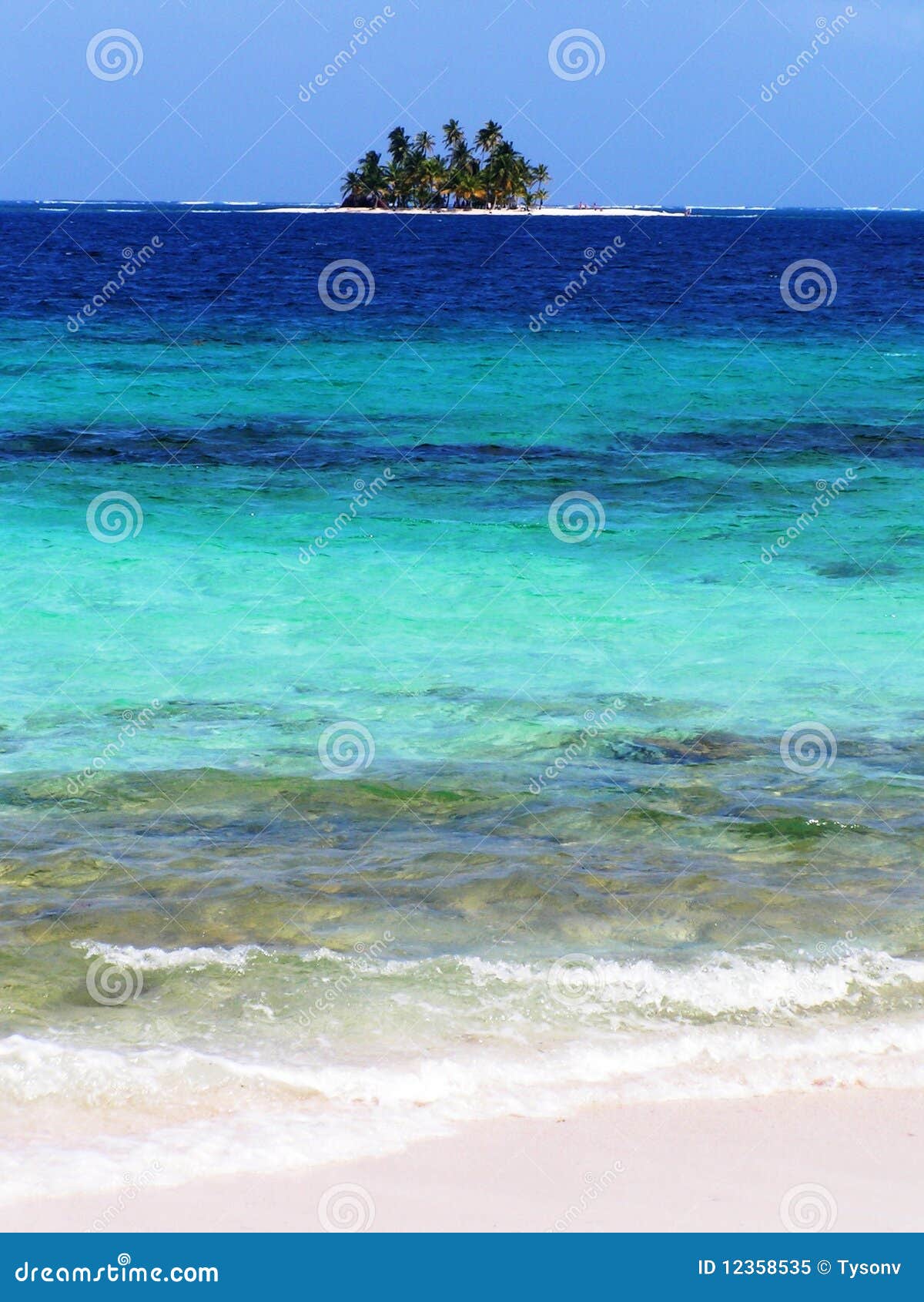 Isolated Island stock image. Image of caribbean, tropic - 12358535