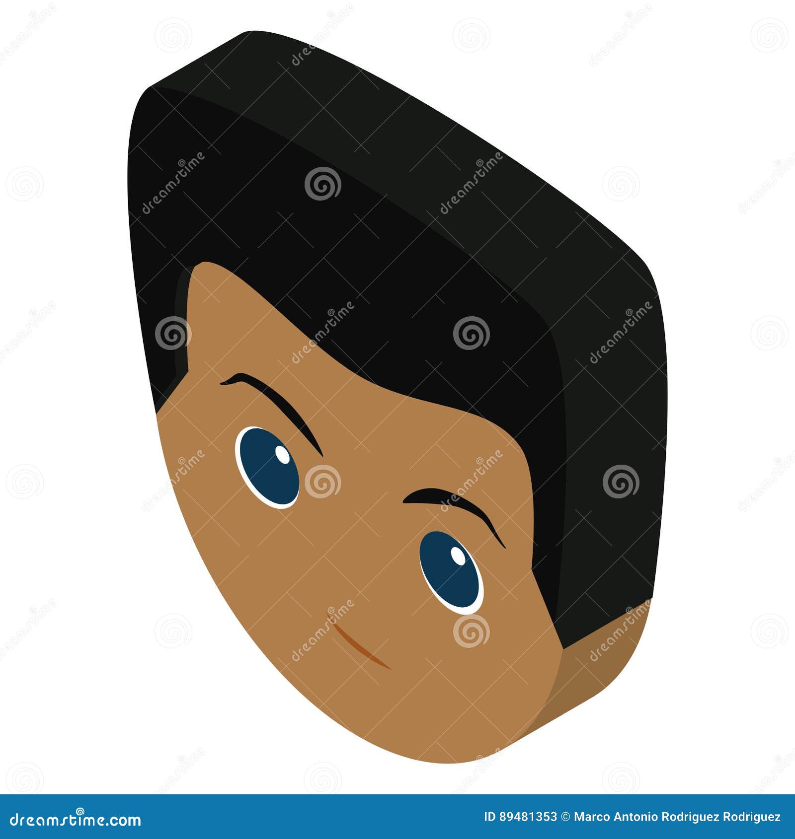Isolated isometric avatar stock illustration. Illustration of geometric ...