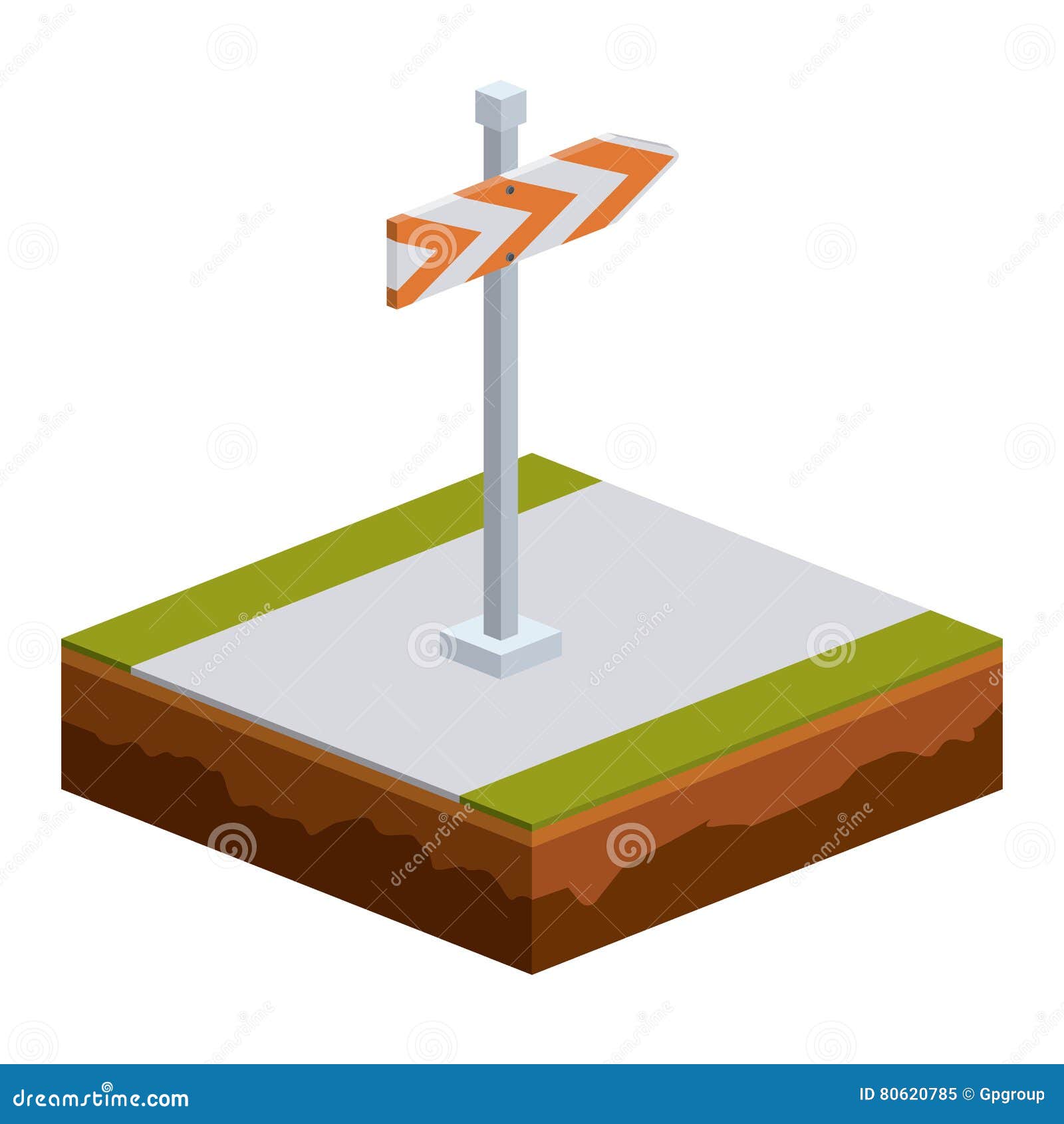 Isolated Isometric Road Sign Design Stock Vector - Illustration of ...
