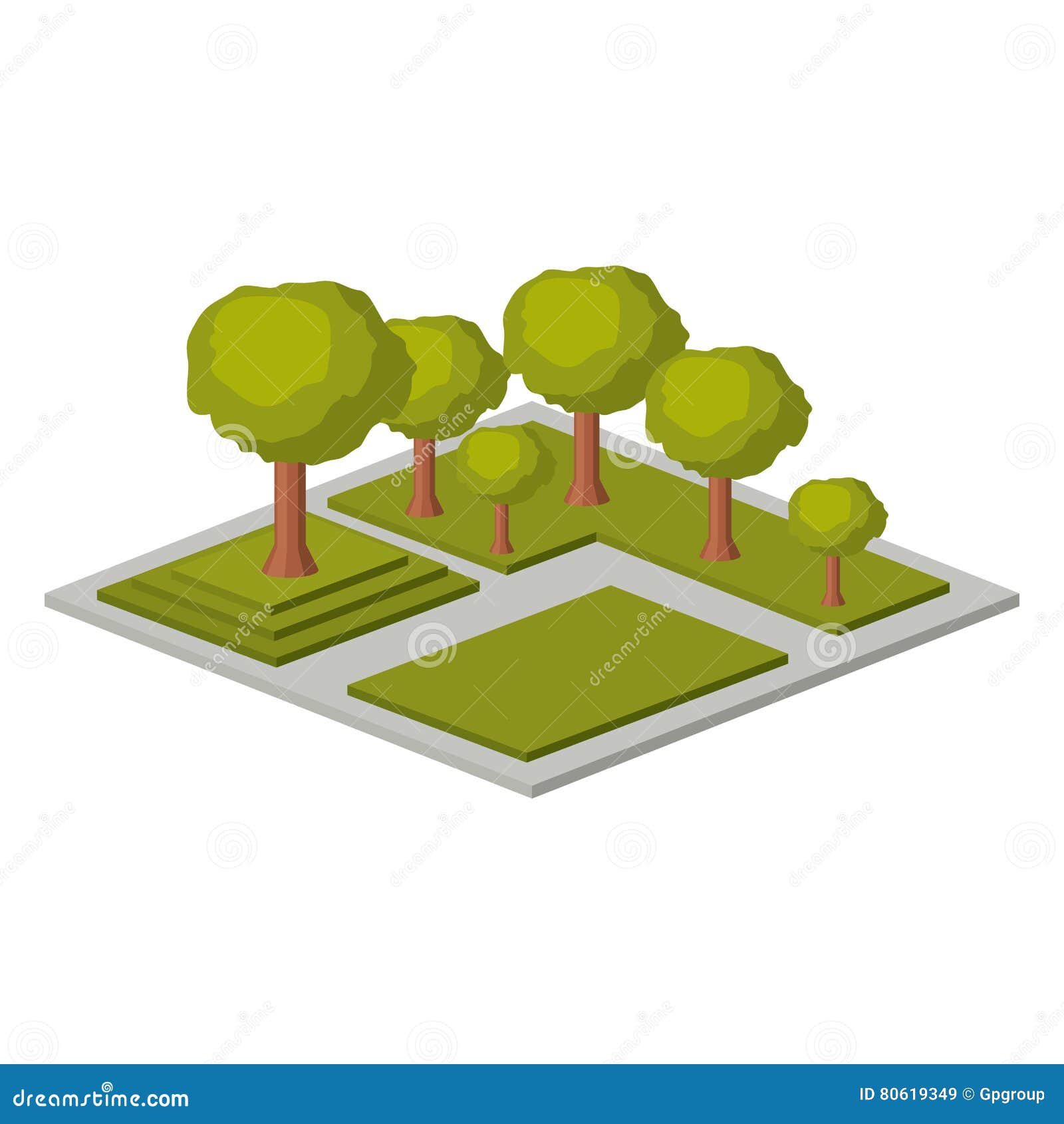 Isolated Isometric Tree Design Stock Vector - Illustration of ...