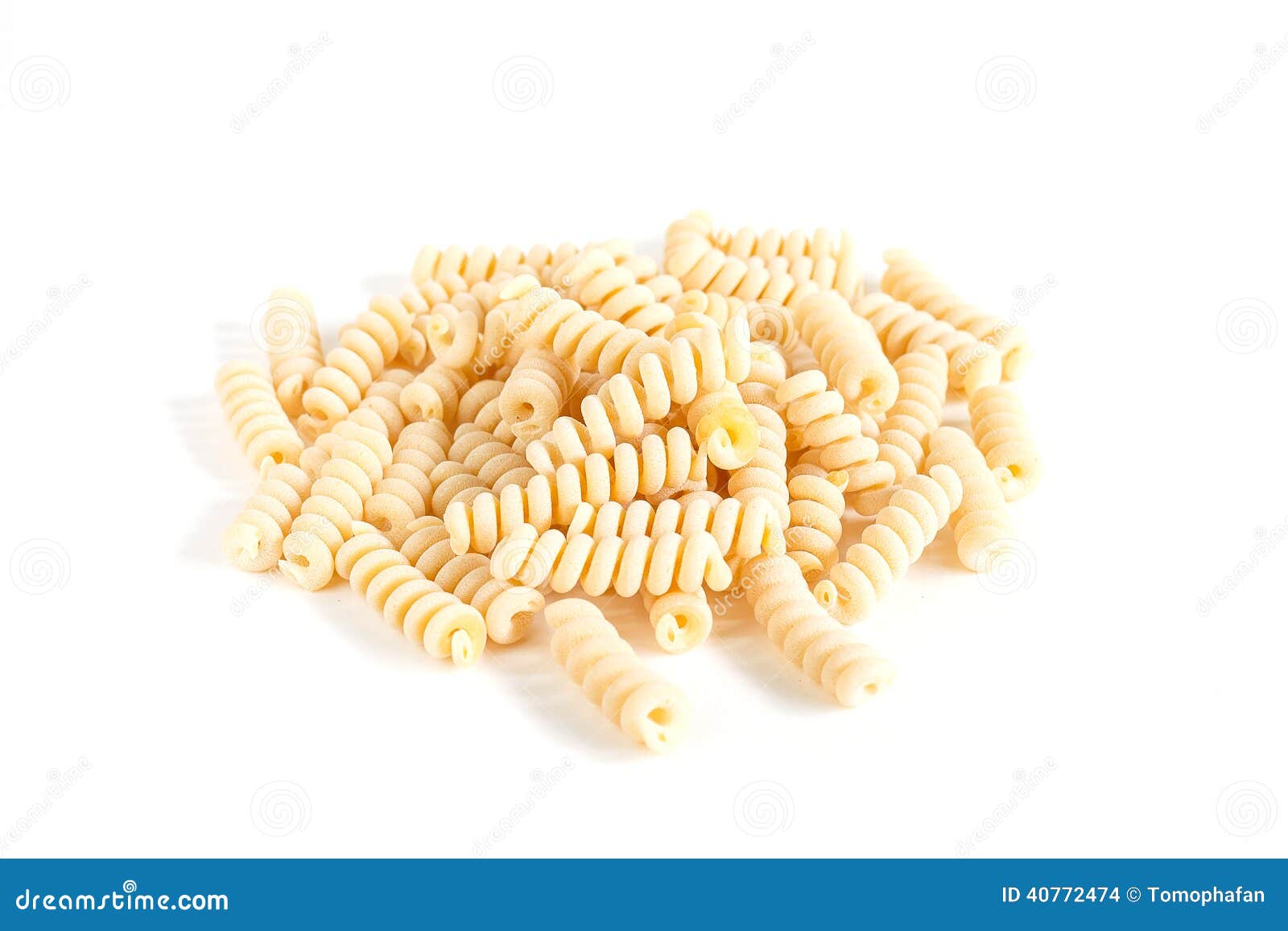 Isolated Italian Pasta Radiatore on White Background Stock Photo ...