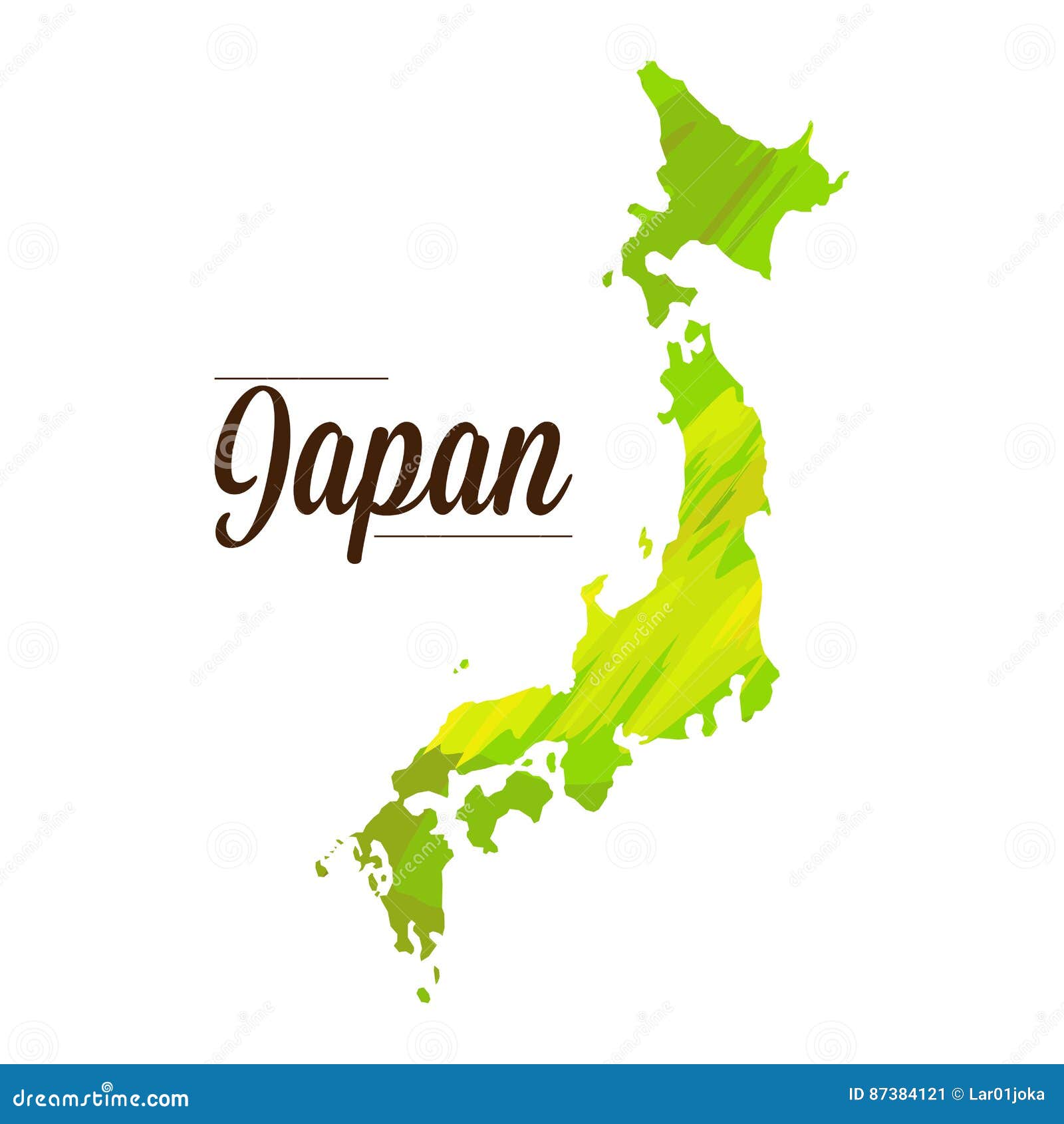 Isolated Japanese map stock vector. Illustration of vector - 87384121