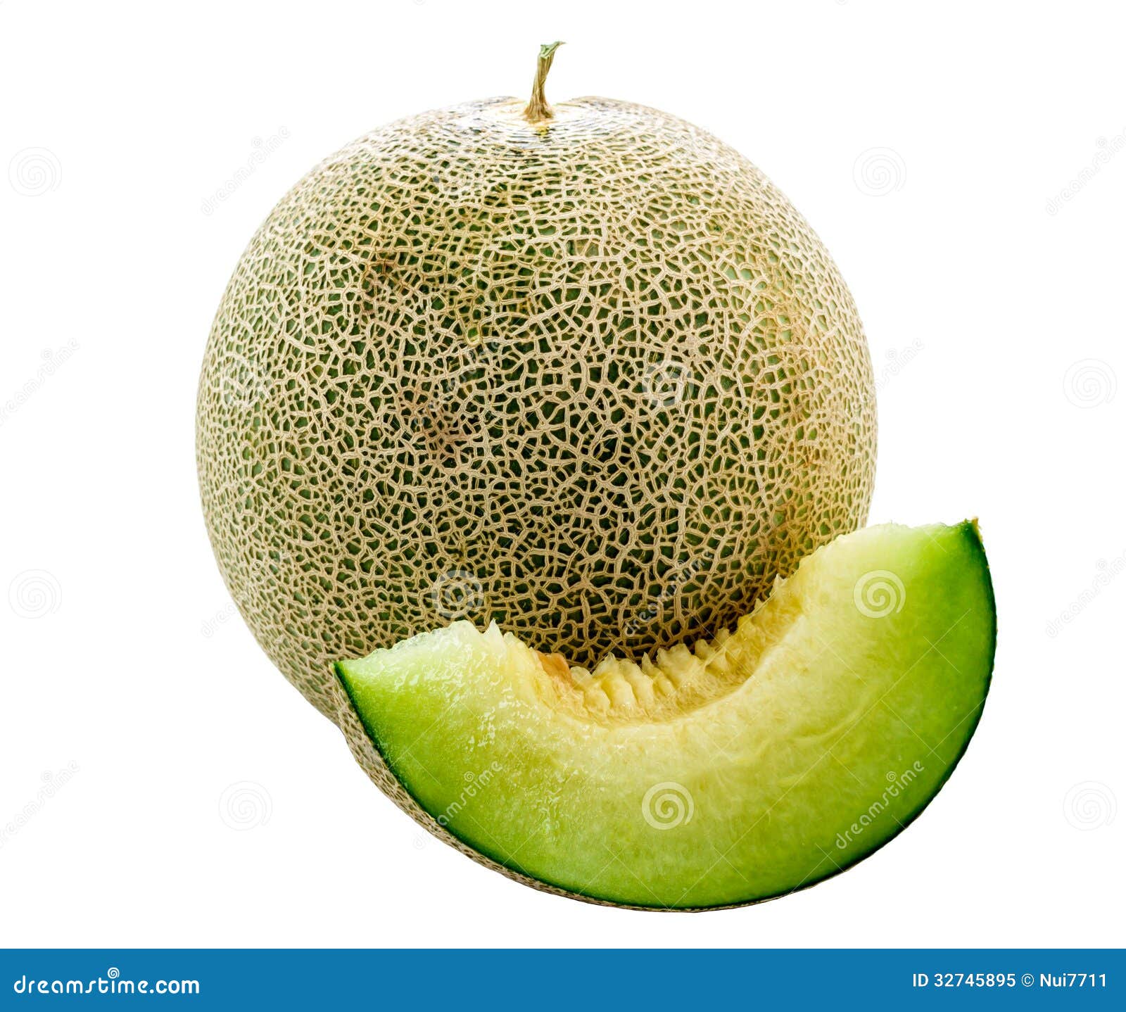 Isolated Japanese Melon with Cut 3 Stock Image - Image of honeydew ...