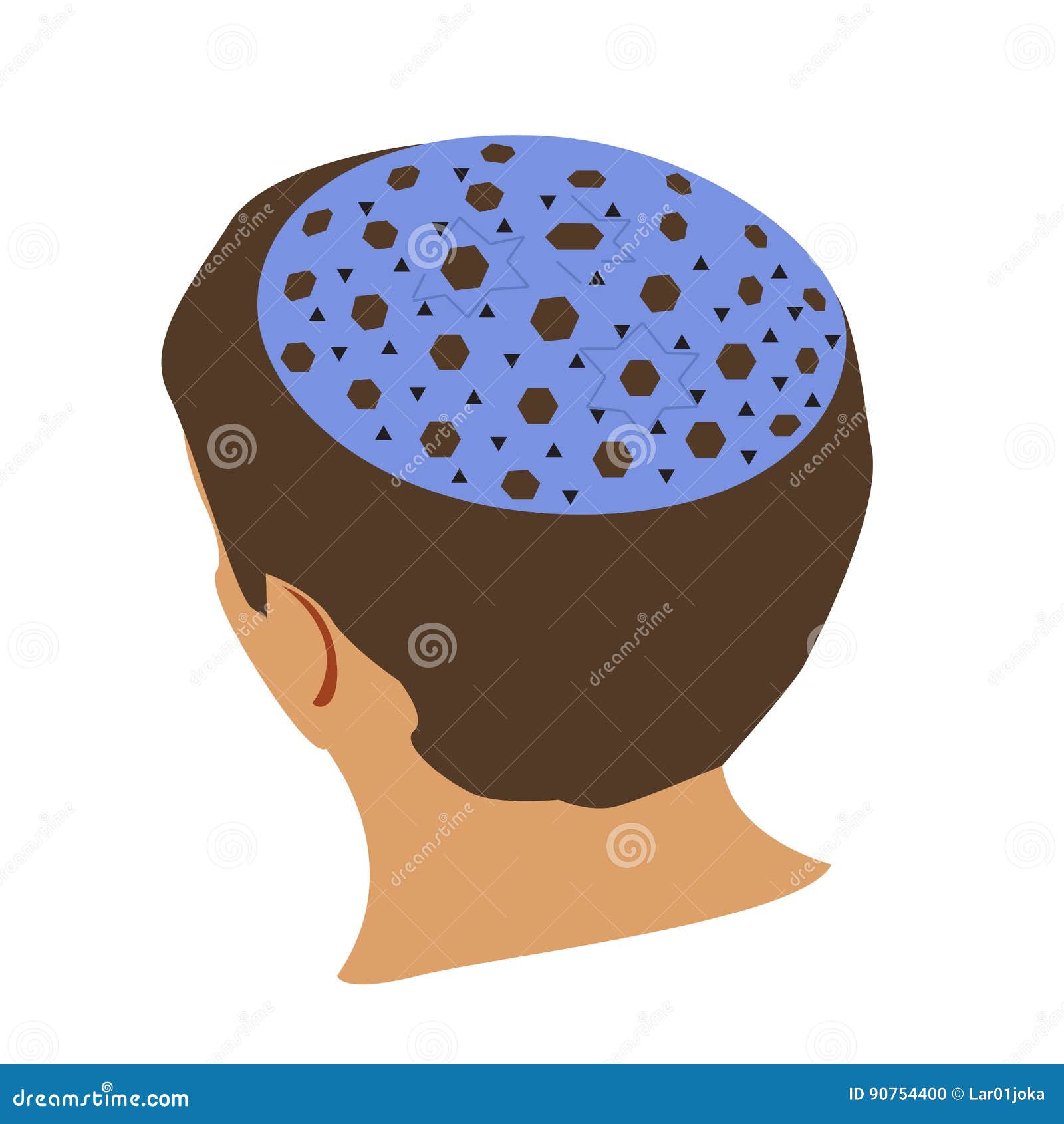 Jewish Kippa Outline Cartoon Vector | CartoonDealer.com #109555955