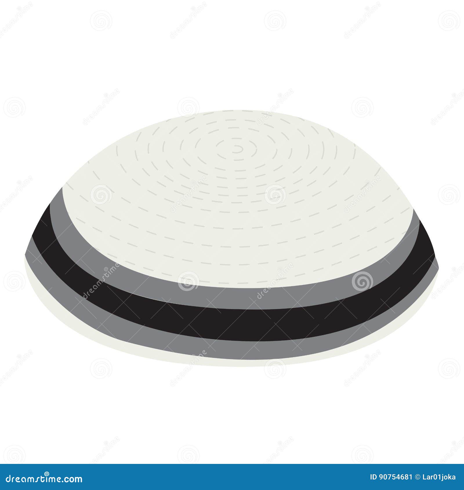 Isolated jewish kippa stock vector. Illustration of kippa - 90754681