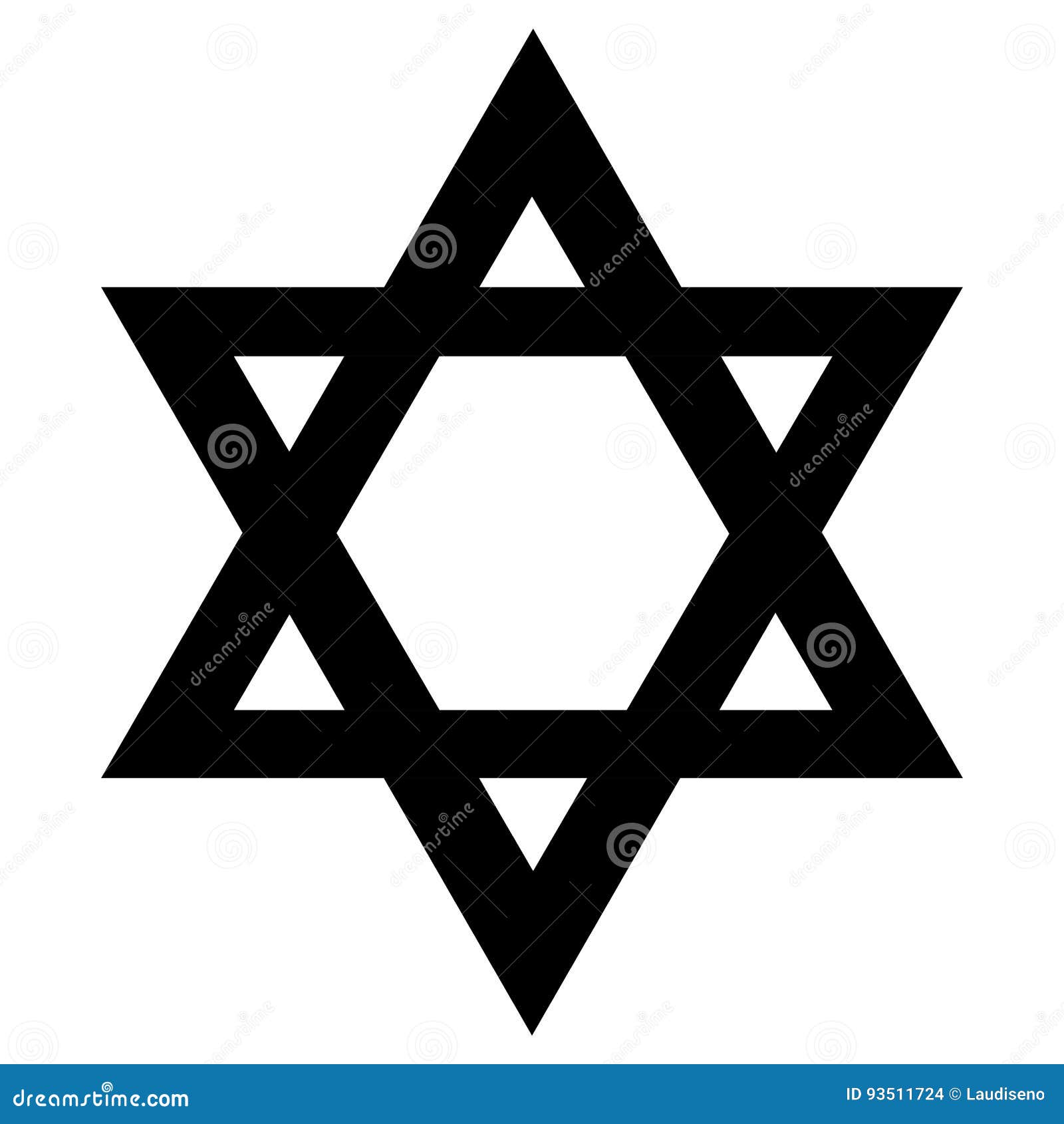 Isolated jewish star stock illustration. Illustration of shape - 93511724