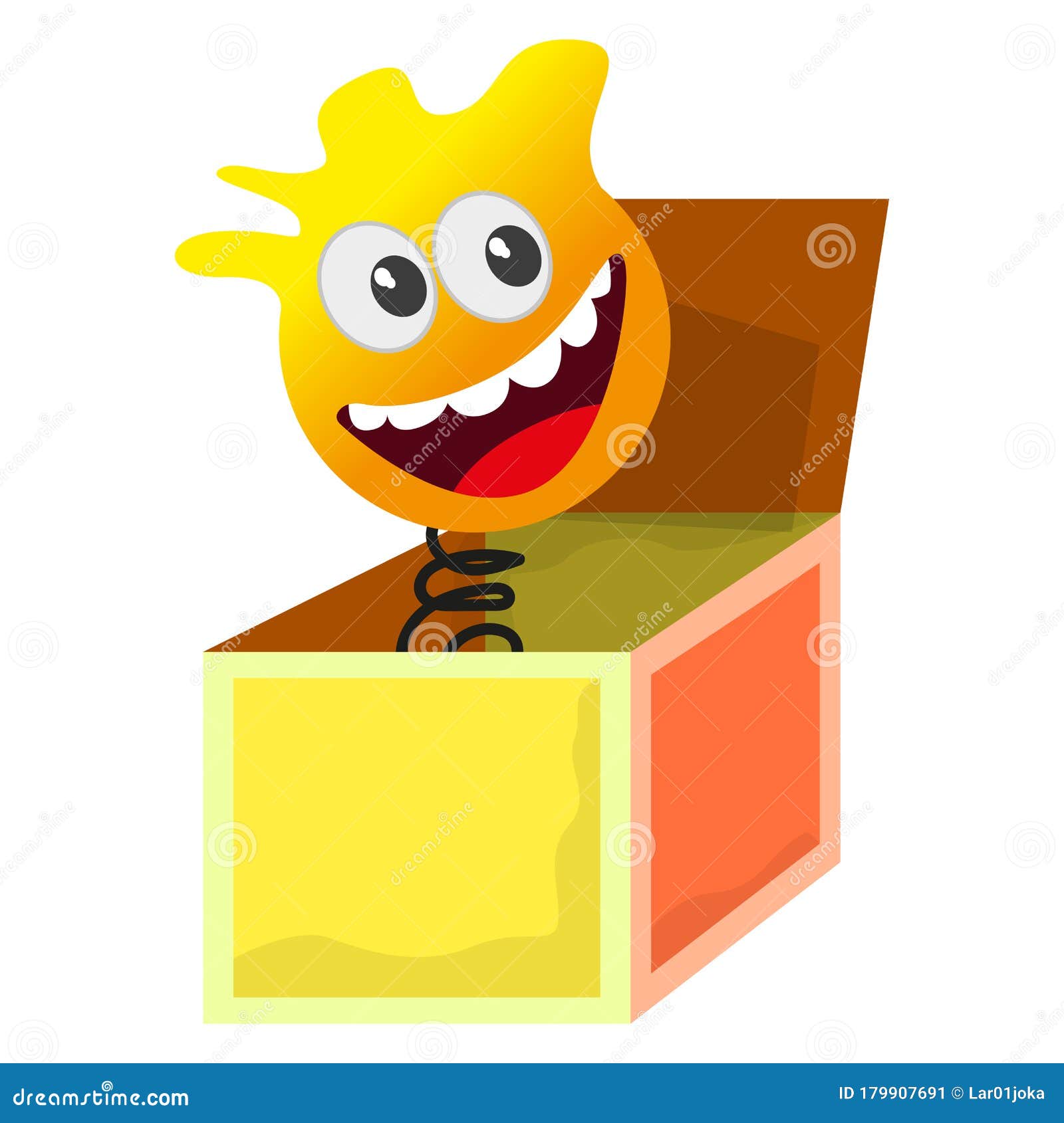 Isolated joke box stock vector. Illustration of jackinthebox - 179907691