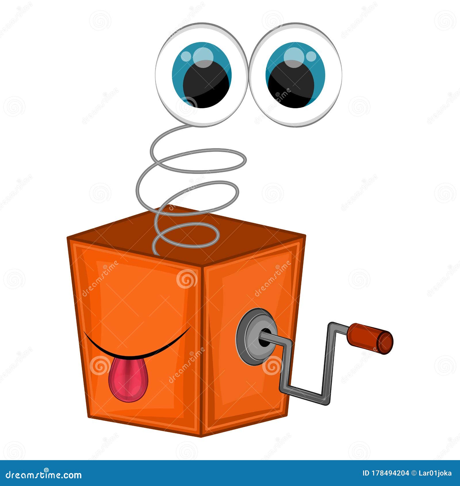 Isolated joke box image stock vector. Illustration of gift - 178494204