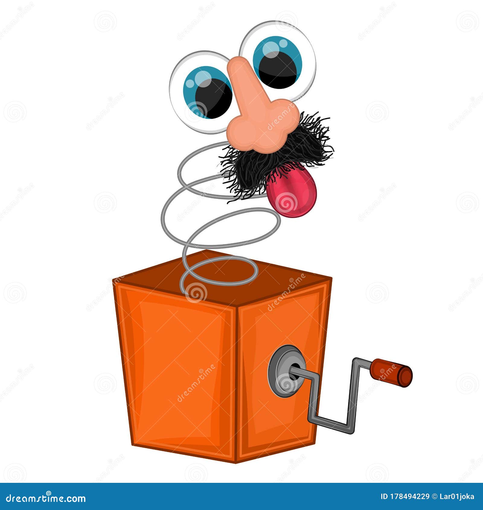 Isolated joke box image stock vector. Illustration of jack - 178494229
