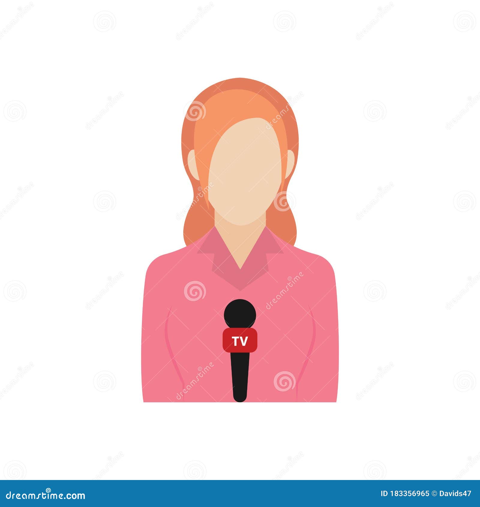 Isolated journalist icon stock vector. Illustration of reporter - 183356965