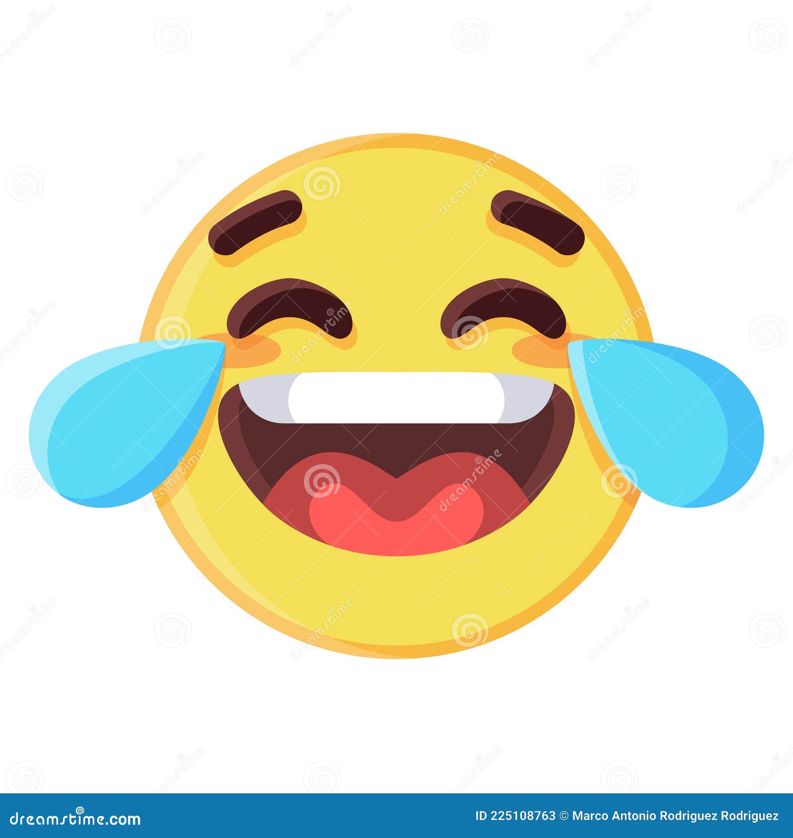 Isolated Joy Emoiji Face Icon Stock Illustration - Illustration of ...