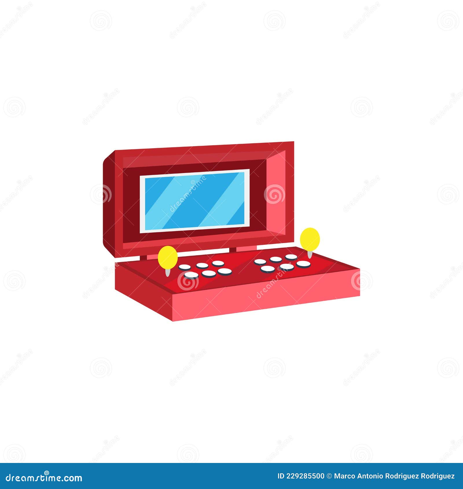Isolated Joystick with Buttons and a Screen Stock Vector - Illustration ...