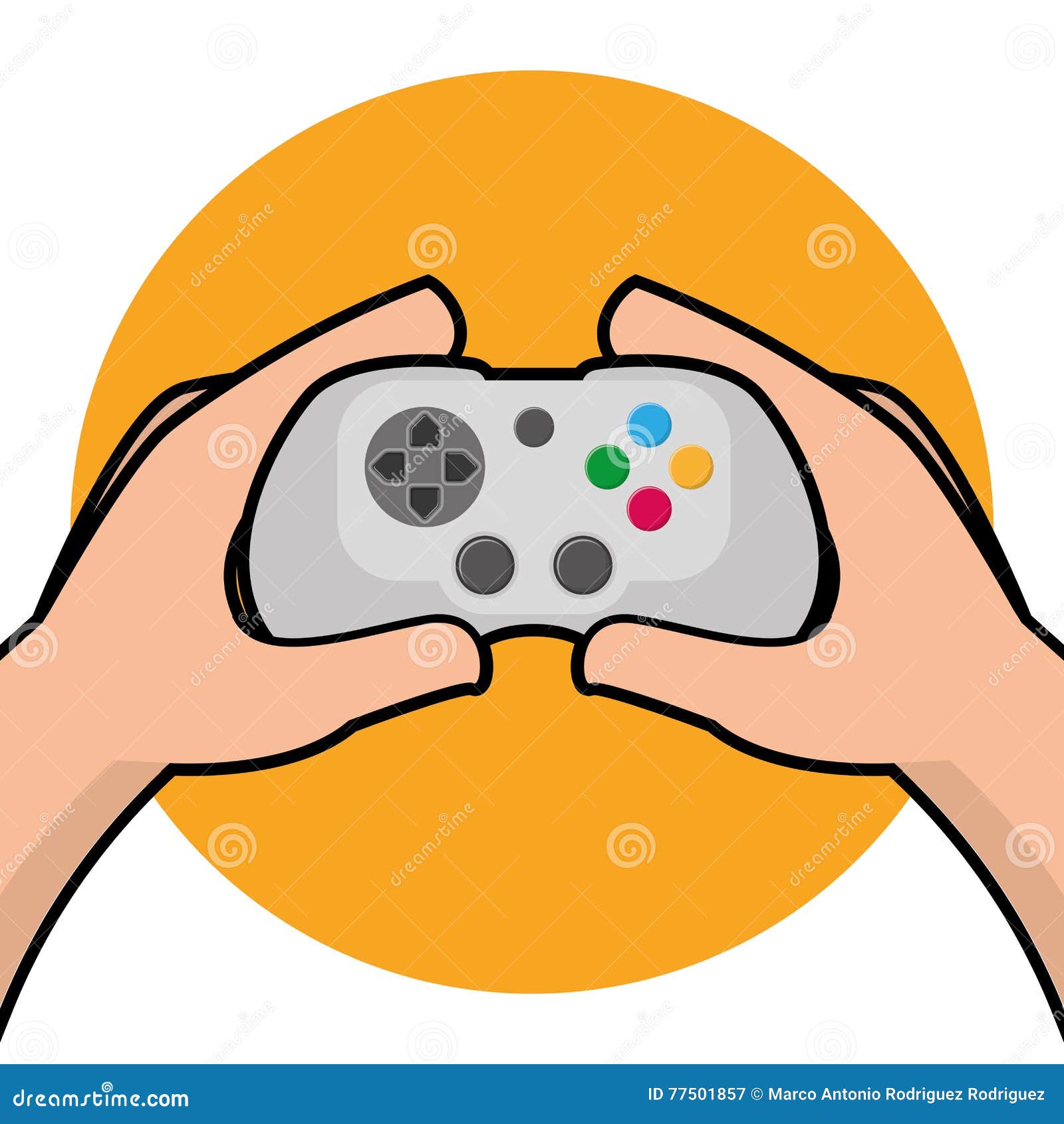 Isolated Joystick stock illustration. Illustration of person - 77501857