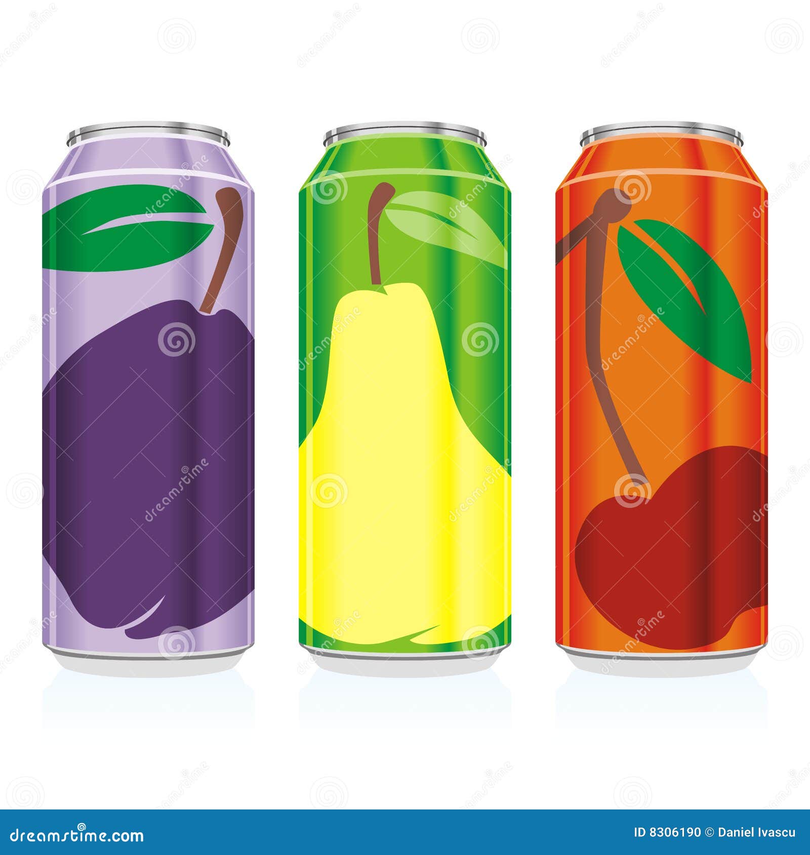 Isolated juice cans stock vector. Illustration of vector - 8306190