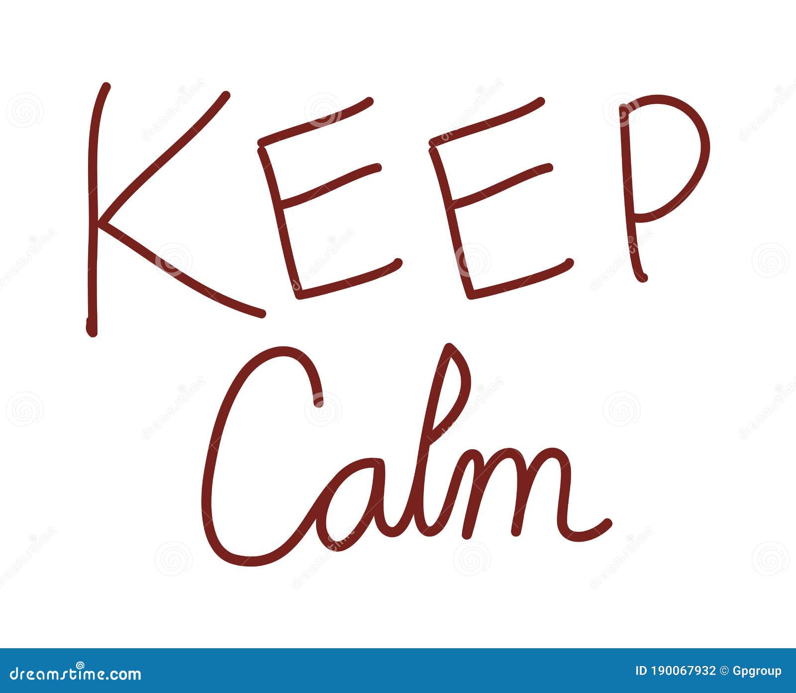 Isolated Keep Calm Text Vector Design Stock Vector - Illustration of ...