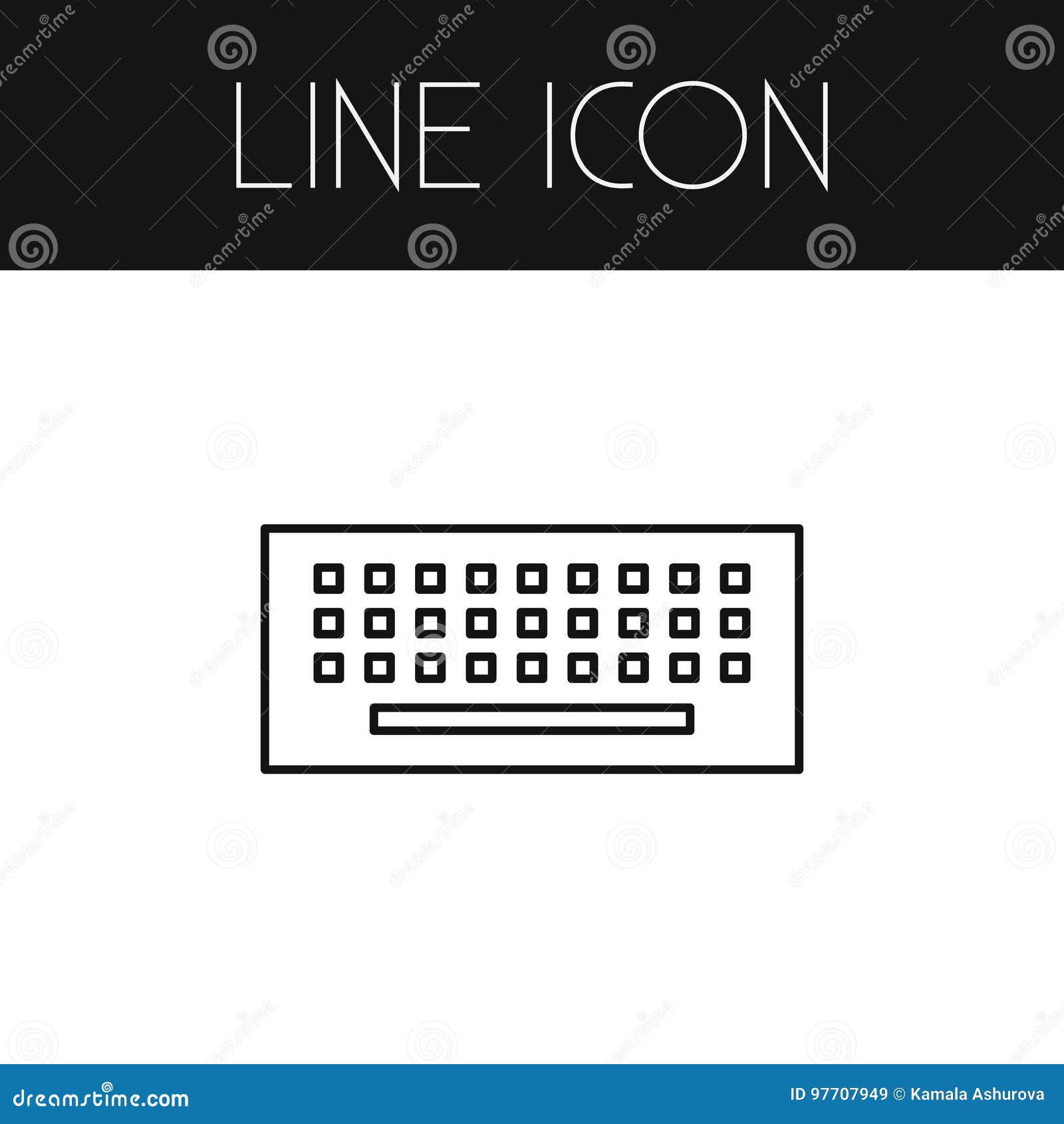 Isolated Keyboard Outline. Keypad Vector Element Can Be Used for Keypad ...