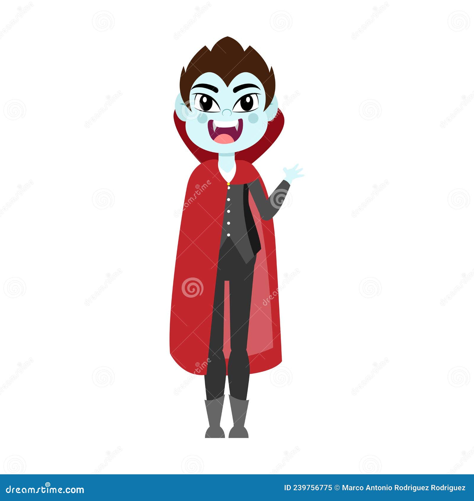 Isolated Kid with a Costume of Vampire Vector Stock Vector ...