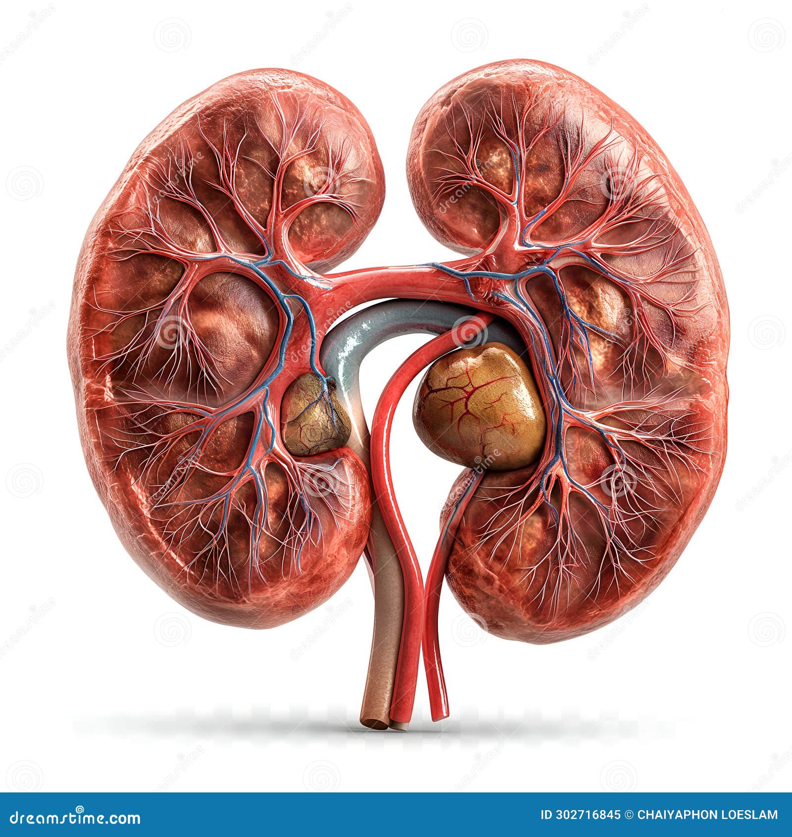 Isolated Kidneys on White Background Stock Image - Image of healthcare ...
