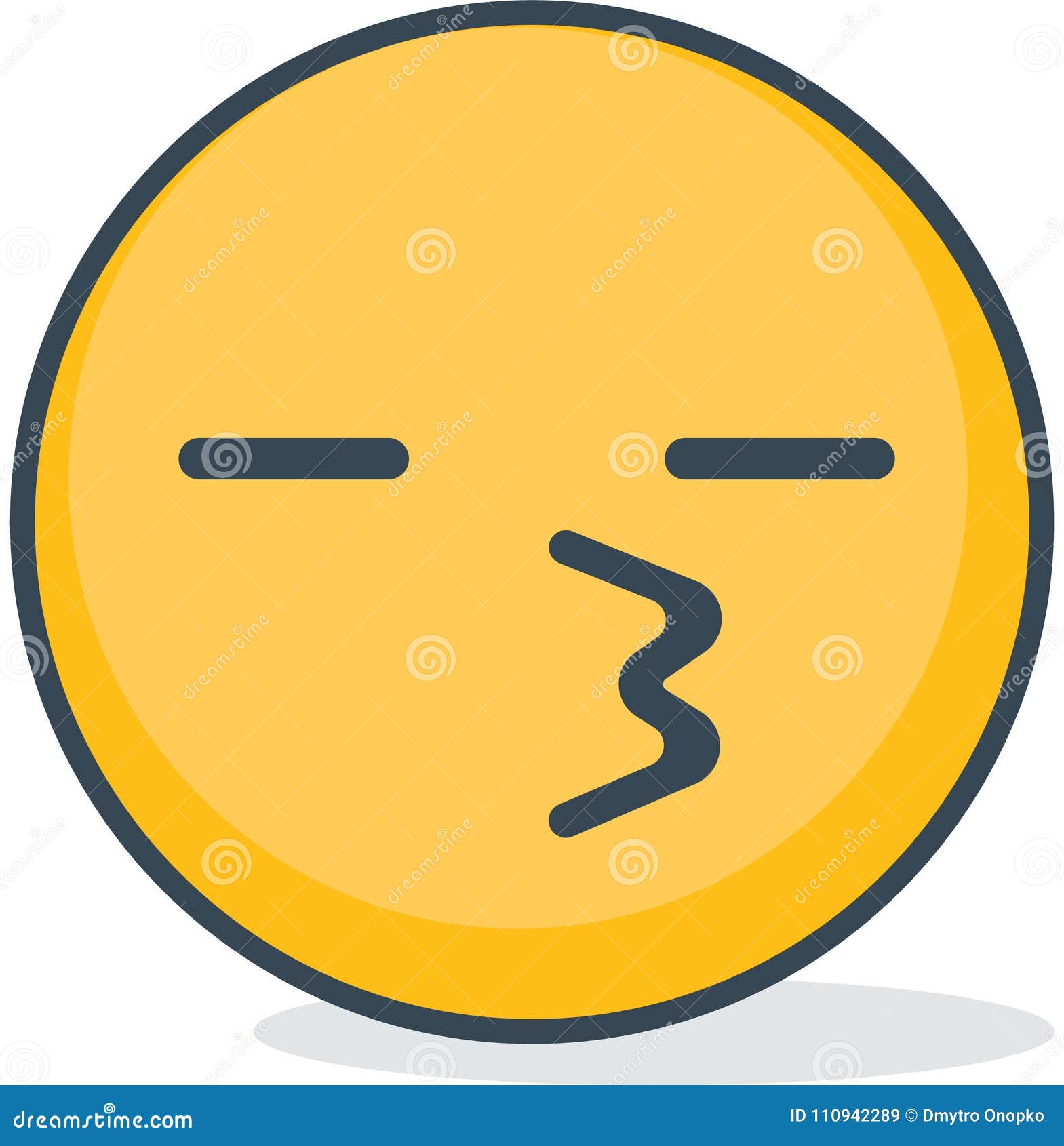 Isolated Kiss Emoticon. Vector Emoticon Stock Vector - Illustration of ...