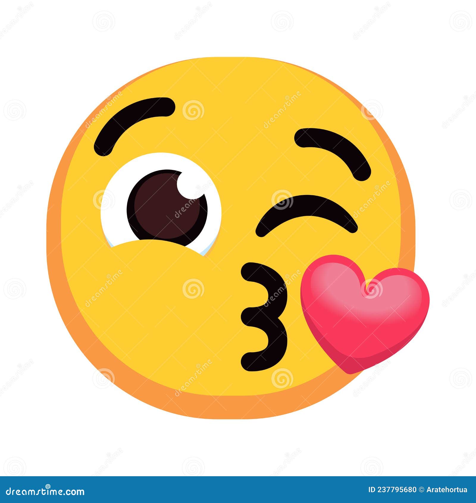 Isolated Kissing Colored Emoji Icon Stock Vector - Illustration of ...