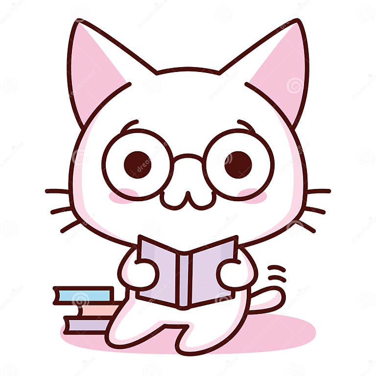 Isolated kitty study stock vector. Illustration of kitty - 196460989