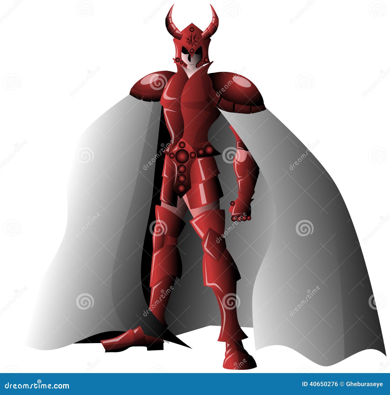 Isolated Knight with Red Cloth Stock Photo - Illustration of armature ...