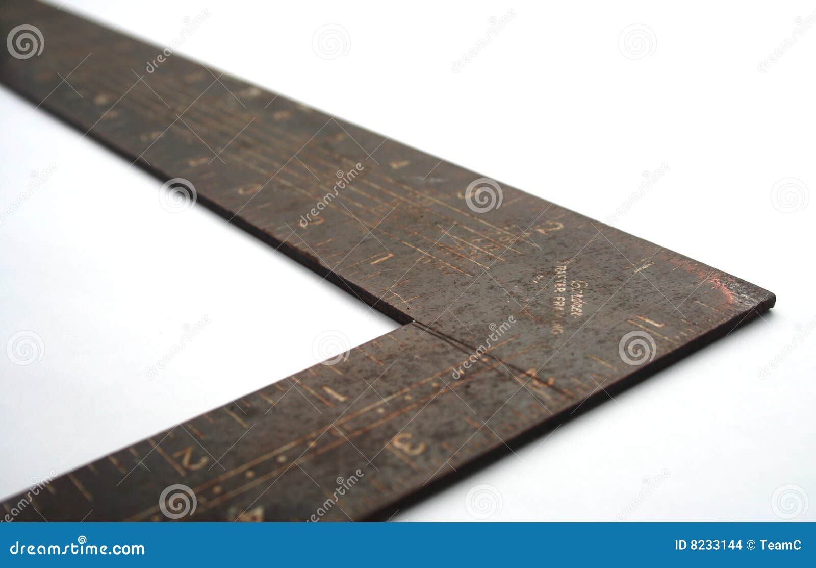 Isolated L Square 1 stock photo. Image of length, rust - 8233144