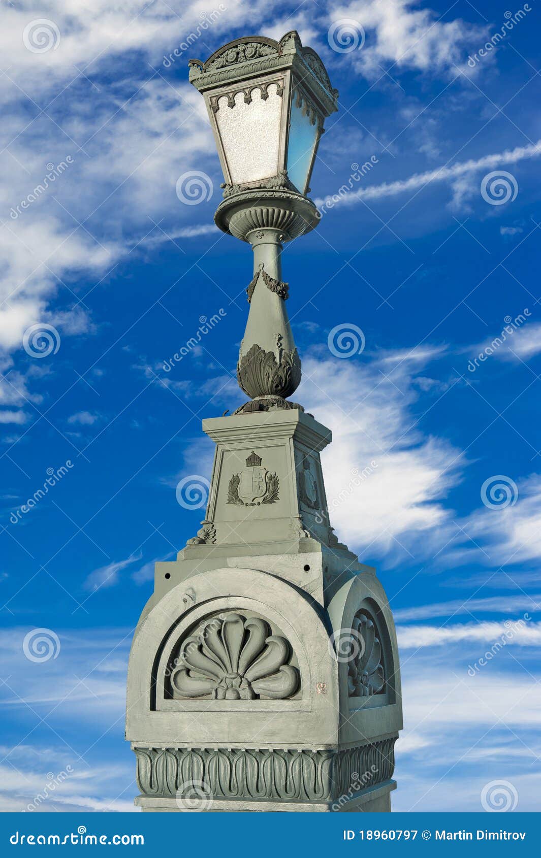 Isolated lamppost stock image. Image of europe, budapest - 18960797