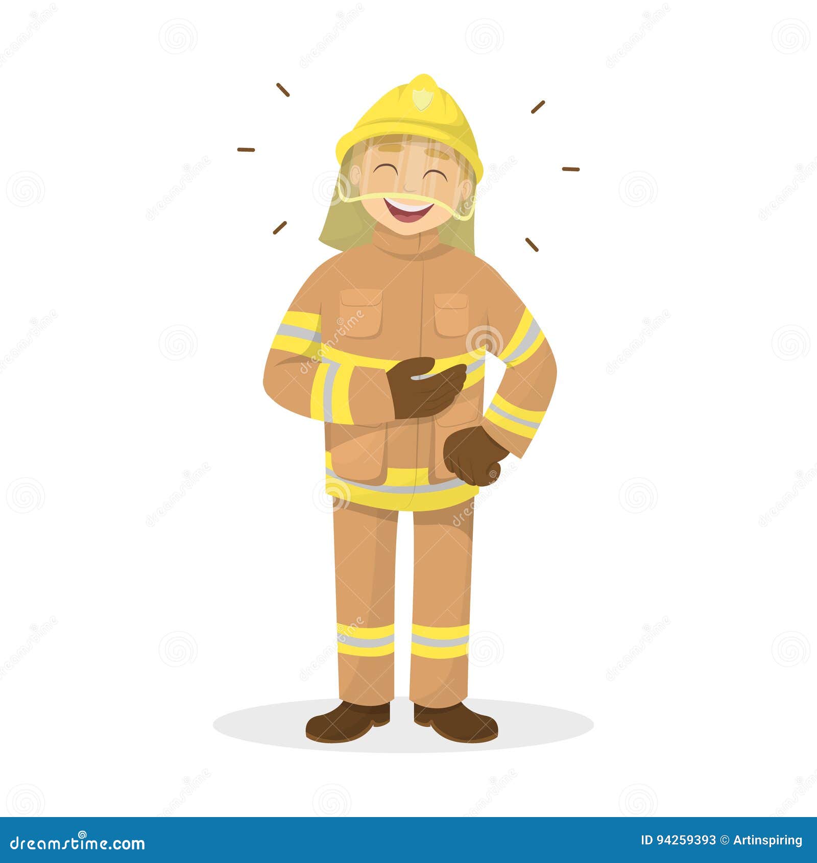 Isolated Laughing Fireman Stock Illustrations – 7 Isolated Laughing ...