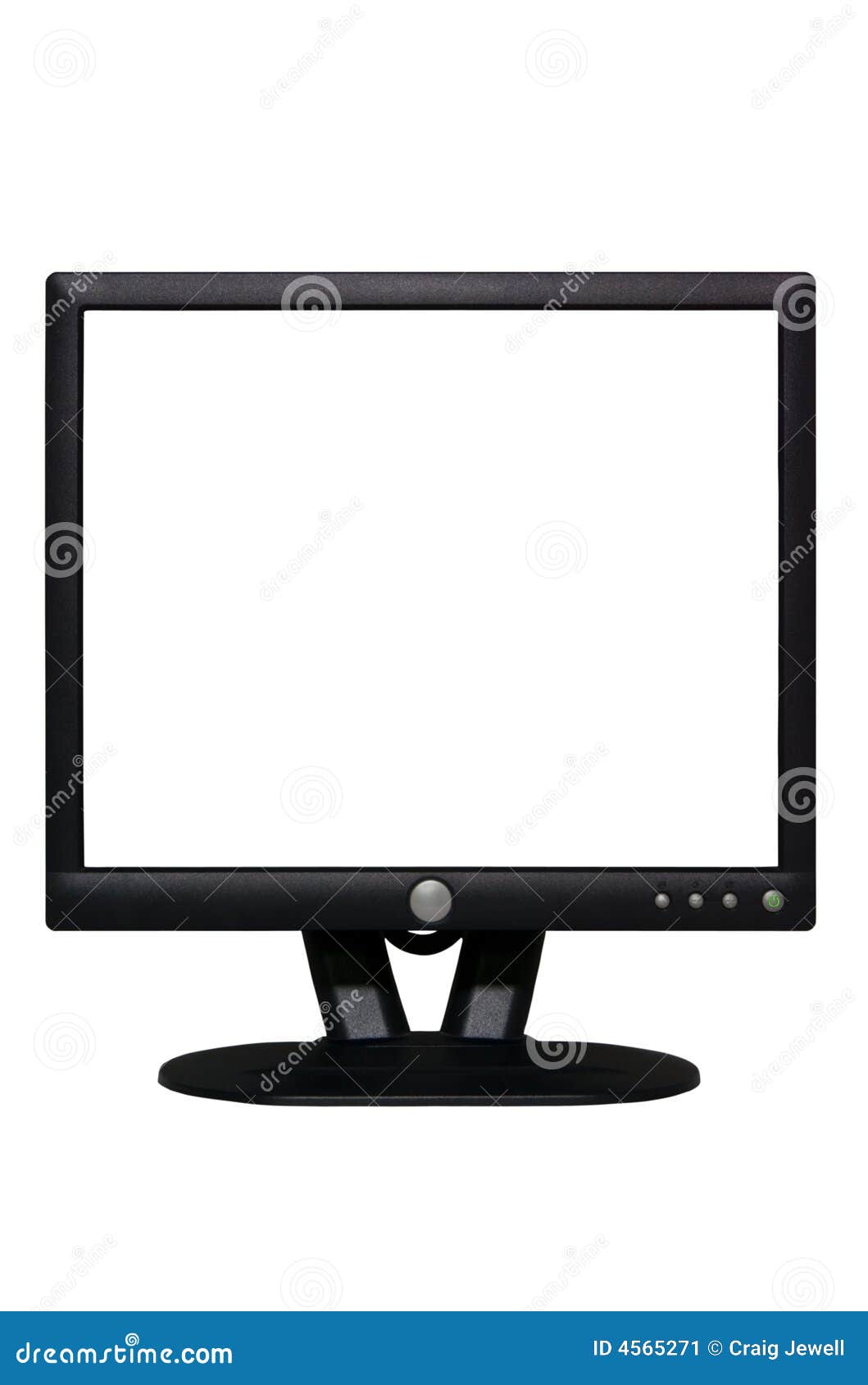 Isolated LCD Computer Monitor with Clipping Path Stock Image - Image of ...