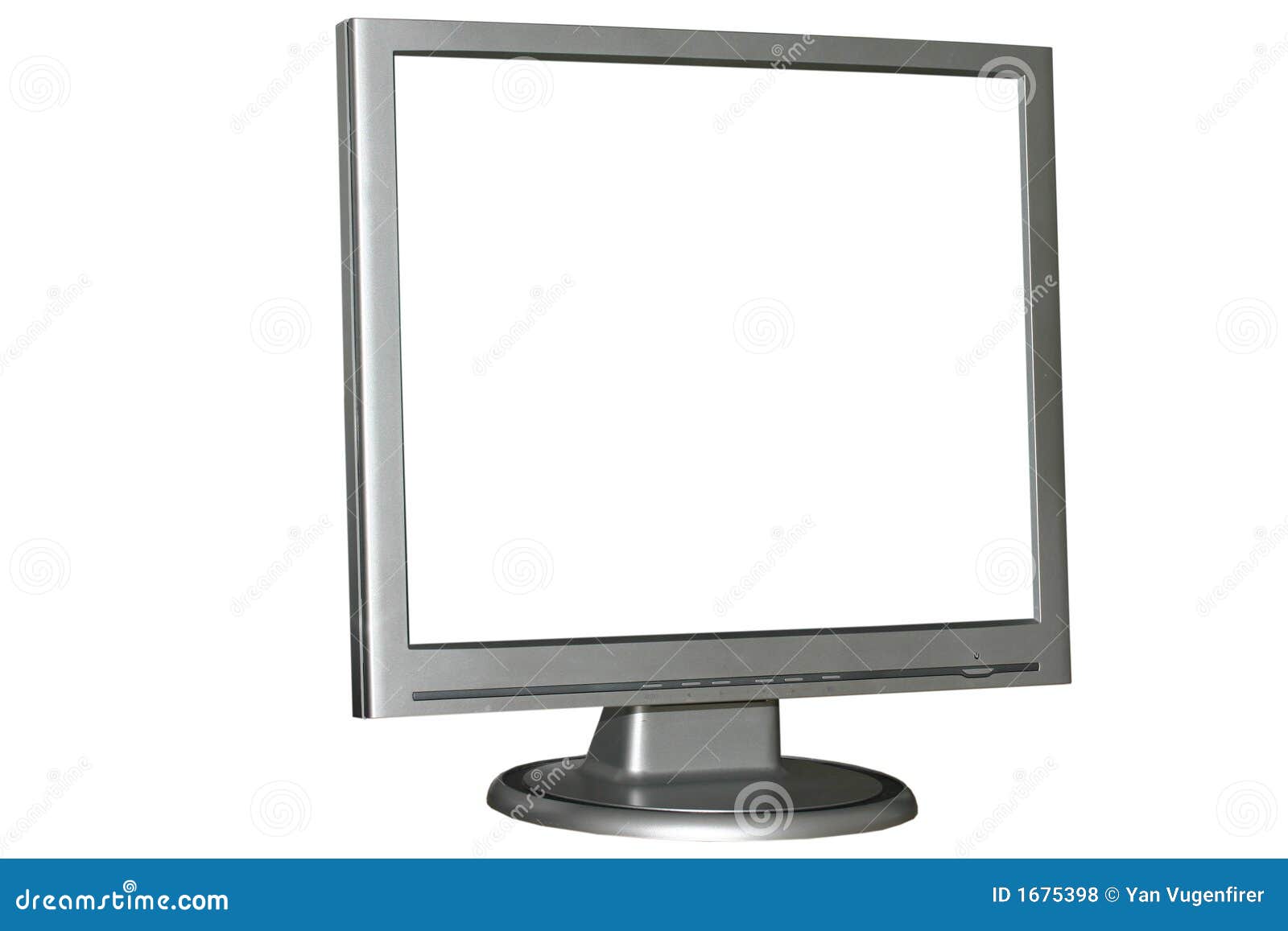 Isolated LCD monitor stock photo. Image of internet, display - 1675398
