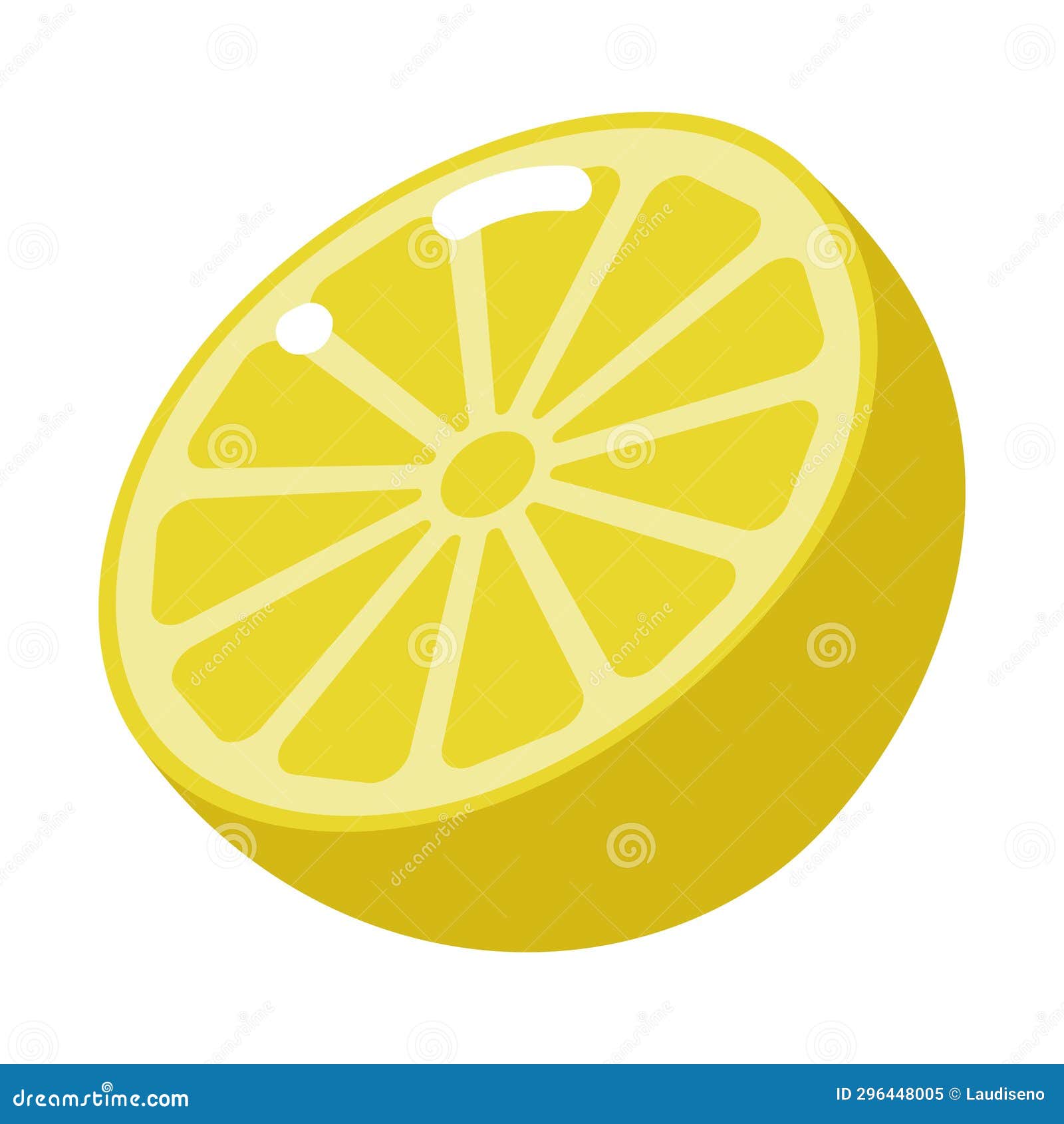 Isolated Lemon Cut Icon Healthy Food Vector Stock Vector - Illustration ...