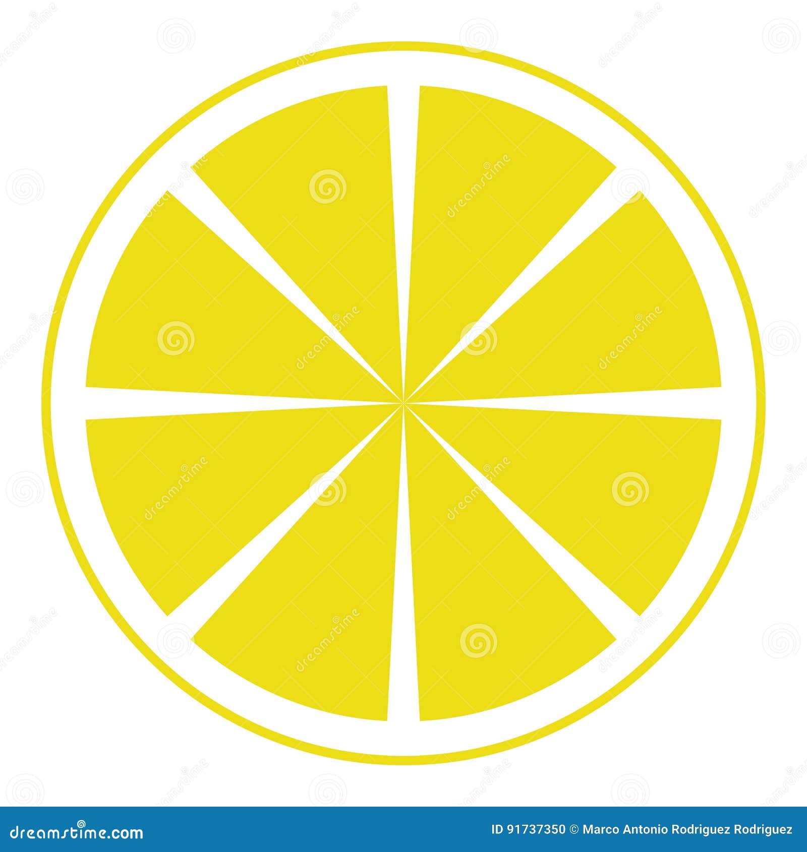 Isolated lemon cut stock vector. Illustration of closeup - 91737350