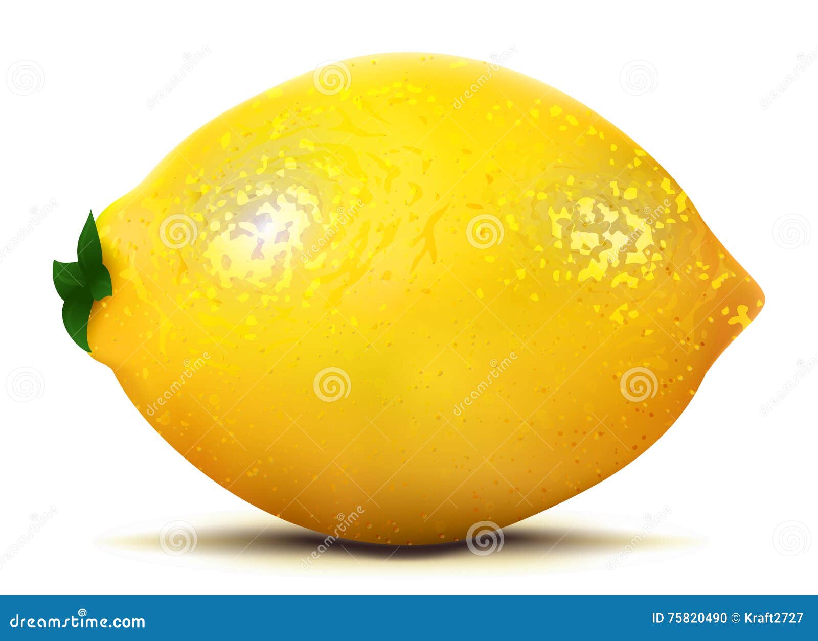 Isolated lemon fruit stock vector. Illustration of color - 75820490