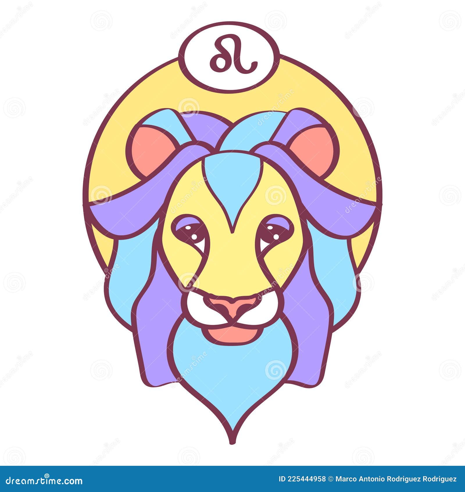 Isolated Leo Icon Colored Zodiac Sign Stock Vector - Illustration of ...