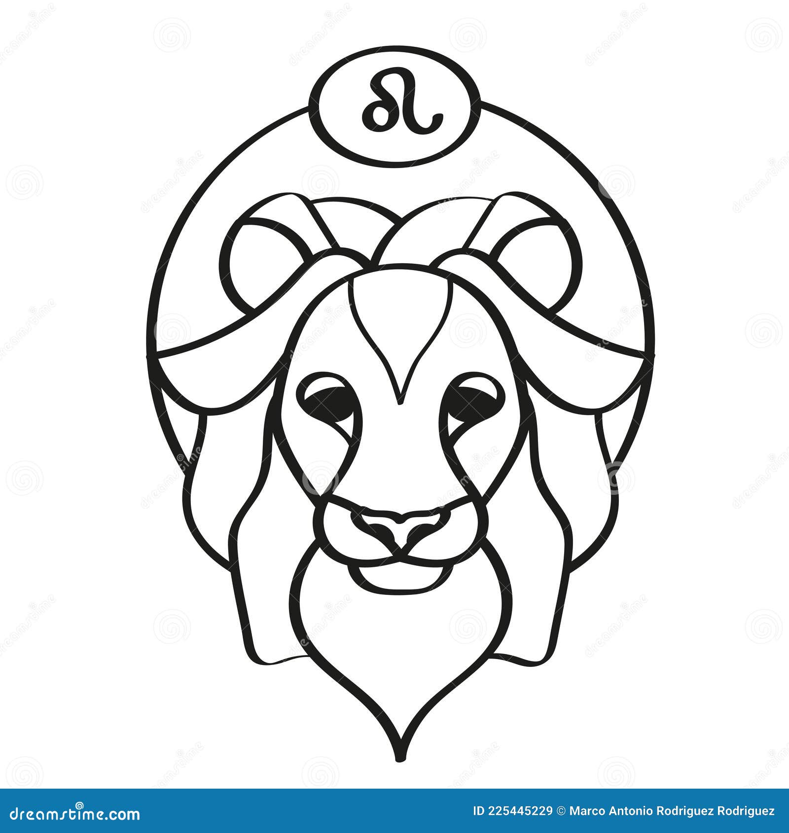 Isolated Leo Icon Outline Zodiac Sign Stock Vector - Illustration of ...