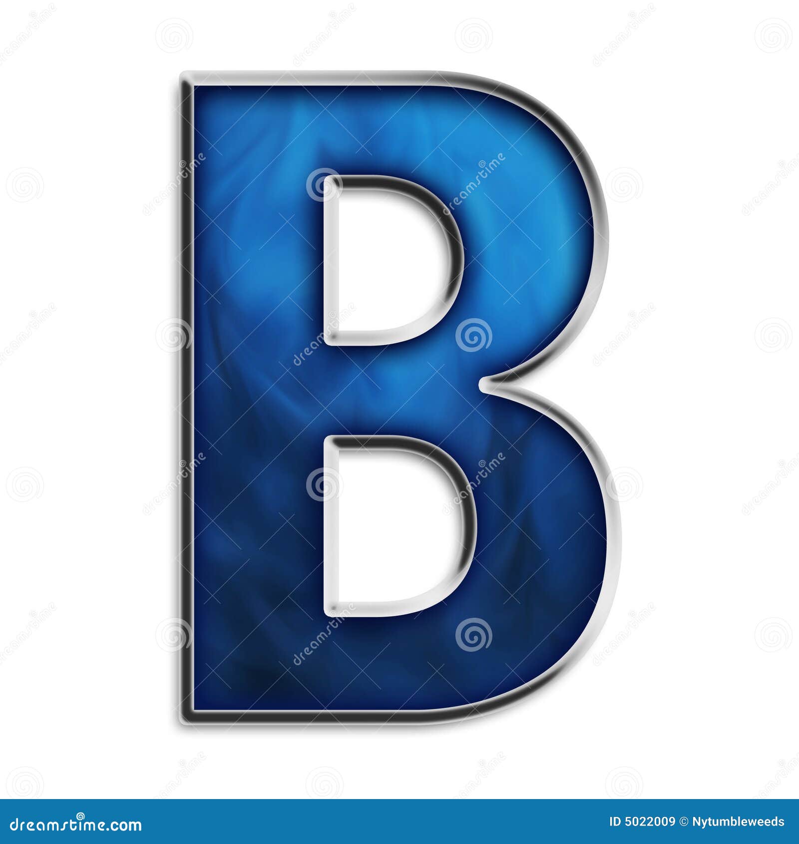 Isolated Letter B in Tribal Blue Stock Illustration - Illustration of ...