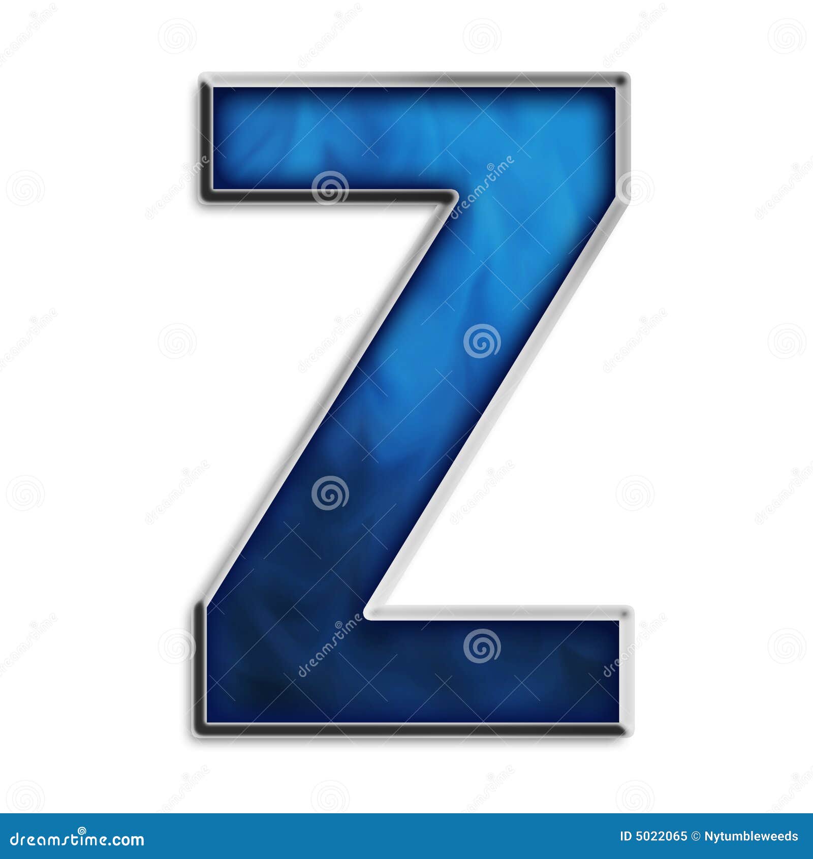 Isolated Letter Z in Tribal Blue Stock Illustration - Illustration of ...