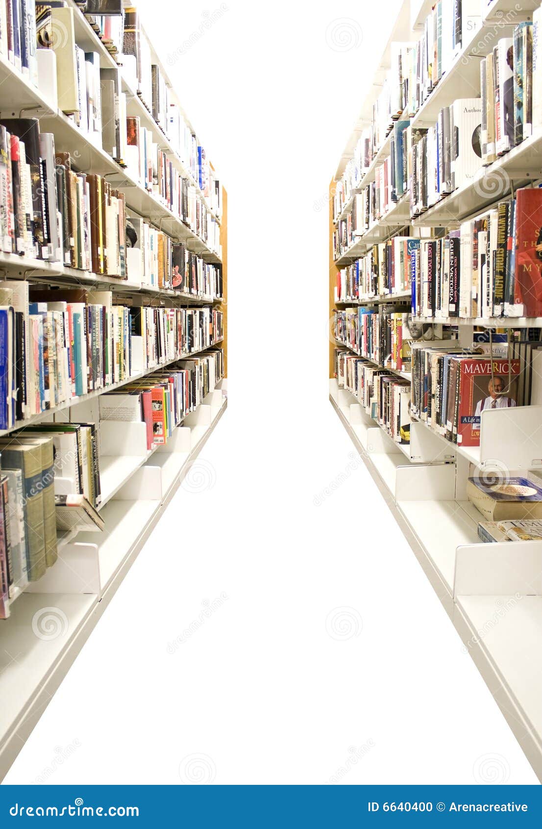 Isolated Library Shelves stock photo. Image of publication - 6640400