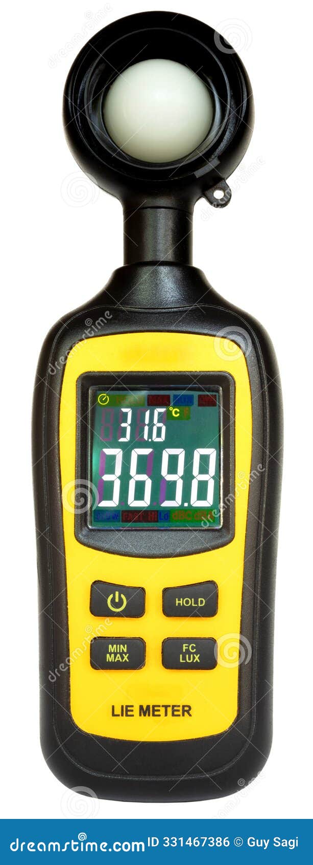 Handheld Lie Meter with Digital Display Stock Photo - Image of meter ...