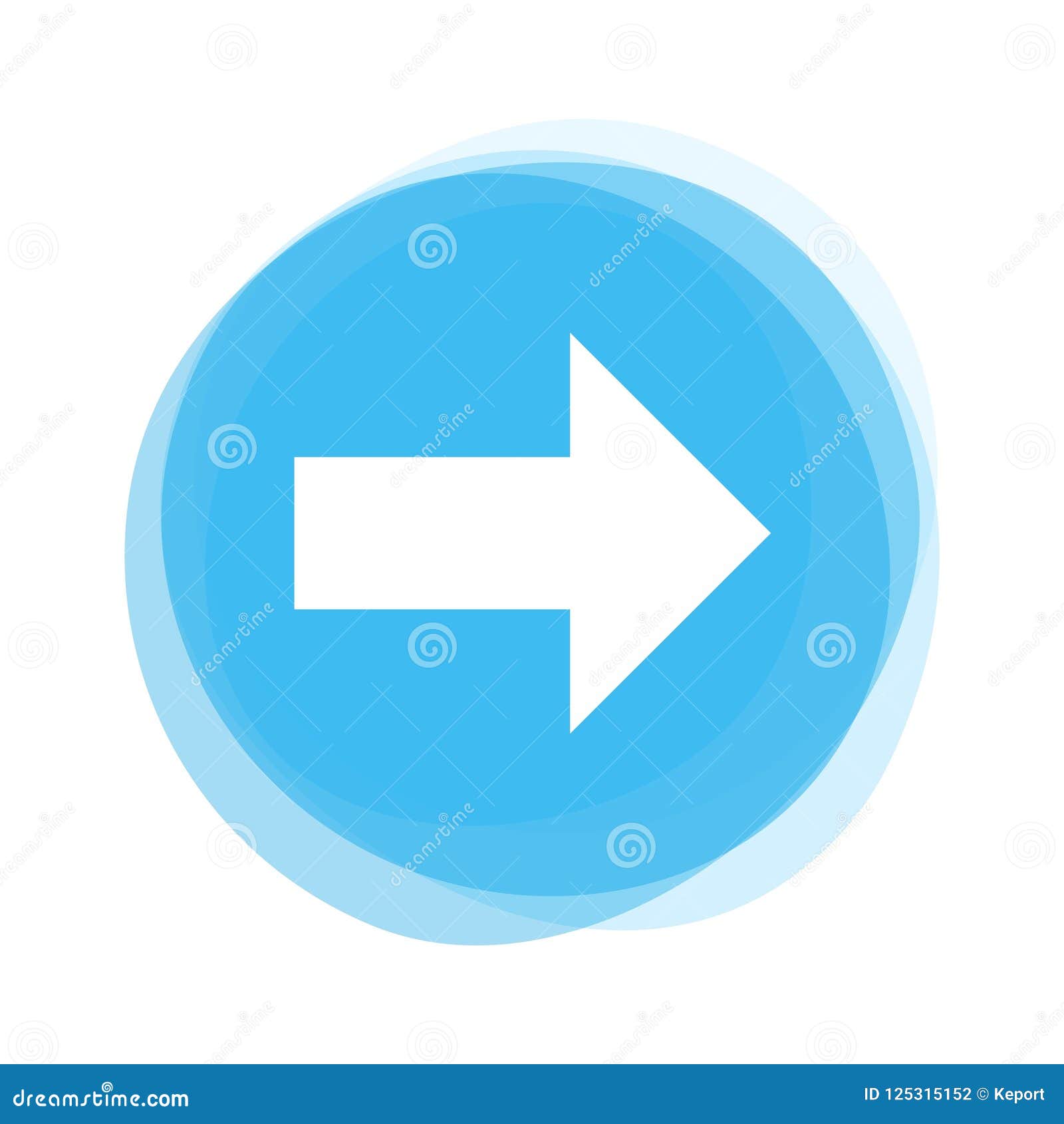 Light Blue Button: Arrow Right Stock Illustration - Illustration of ...