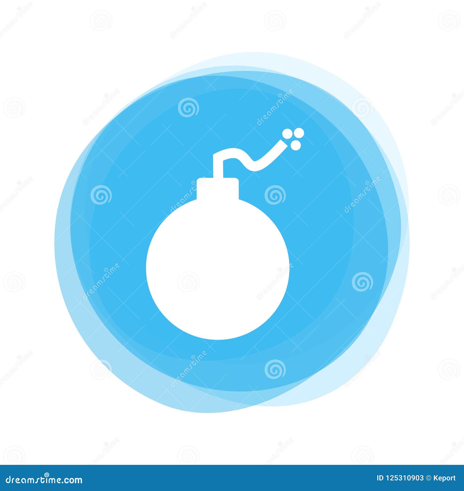 Light blue Button: Bomb stock illustration. Illustration of explosive ...
