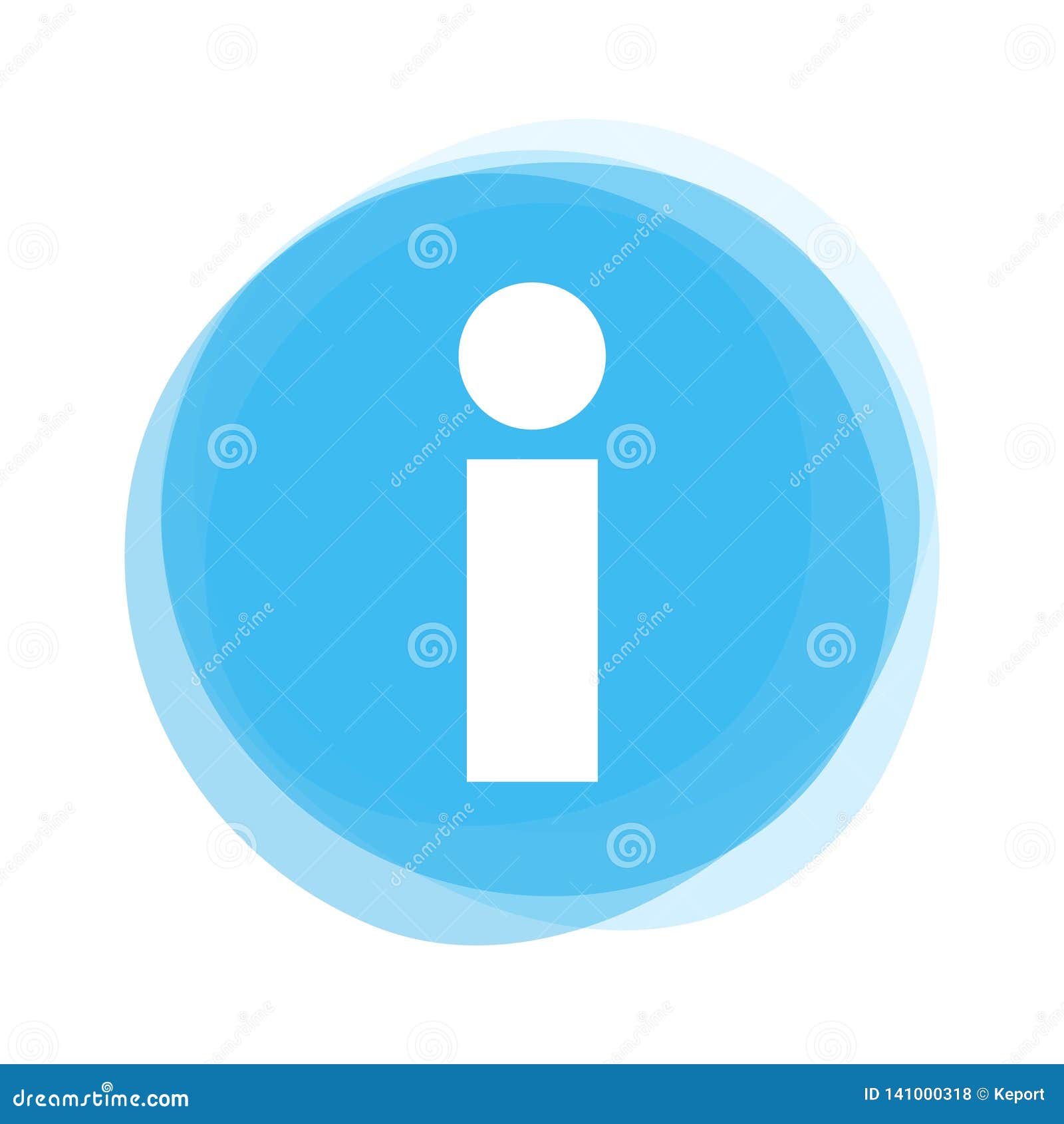 Isolated Light Blue Round Button: Info Icon Stock Illustration ...