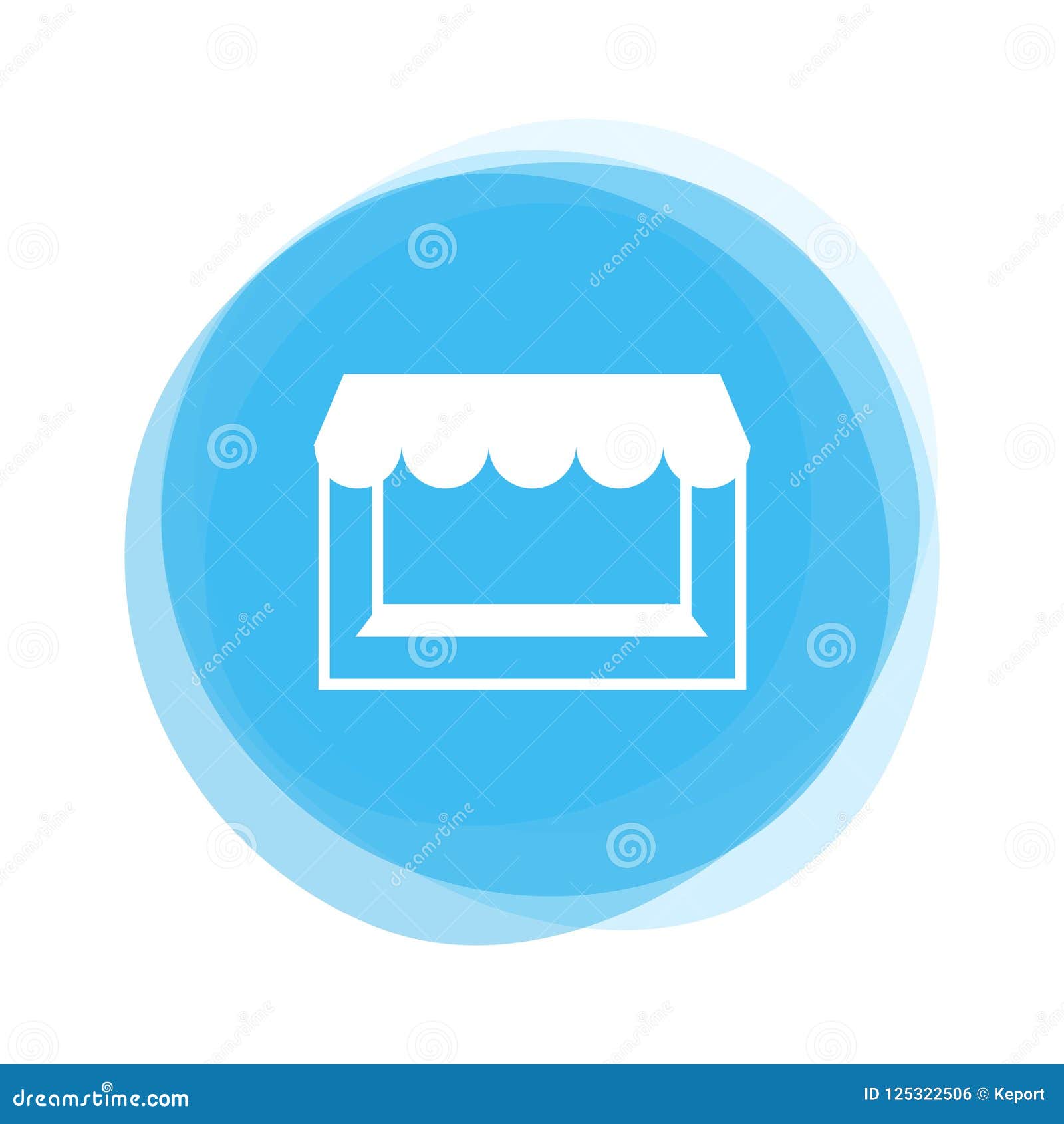 Light blue Button: Shop stock illustration. Illustration of icon ...