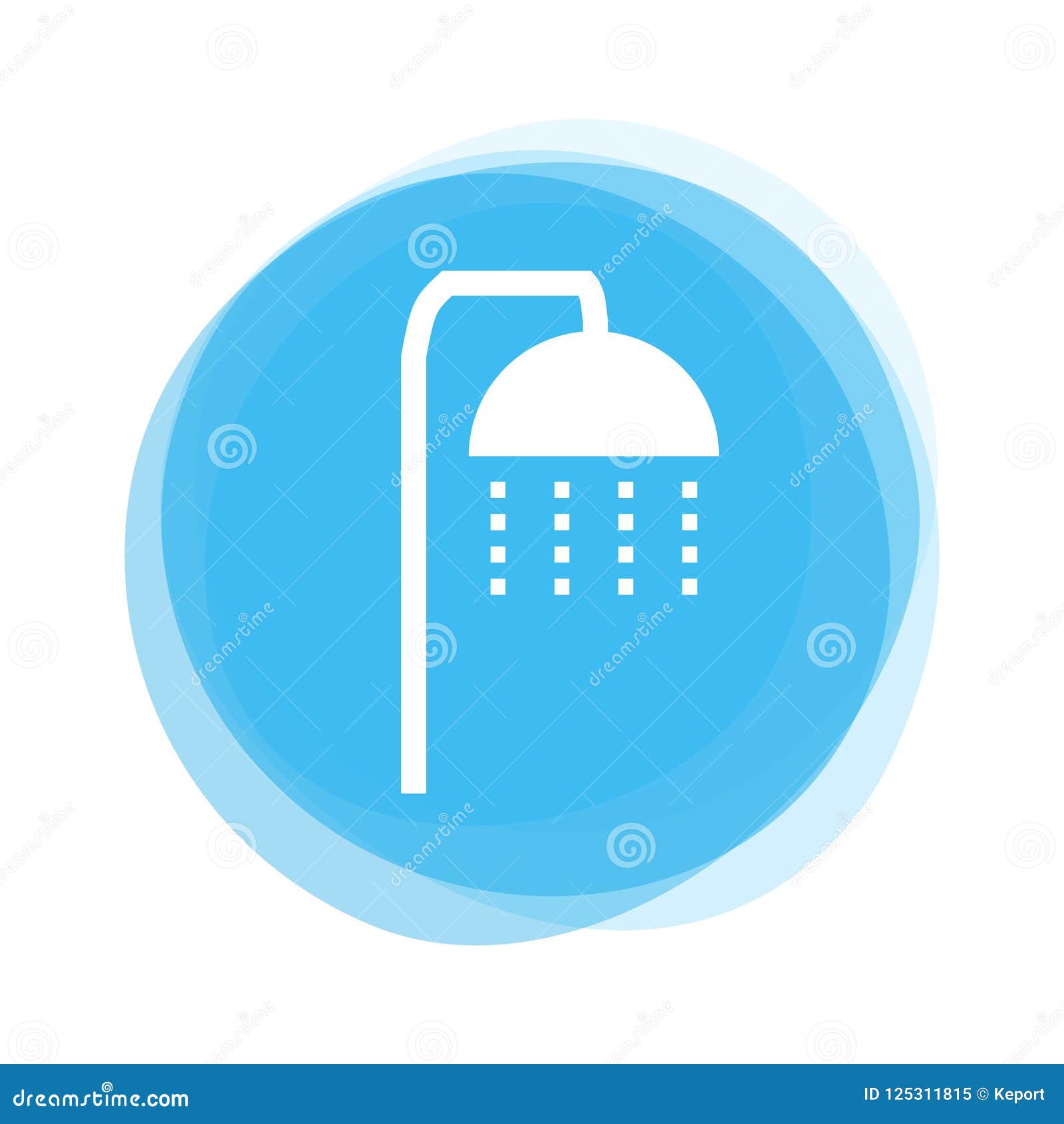 Light blue Button: Shower stock illustration. Illustration of shower ...
