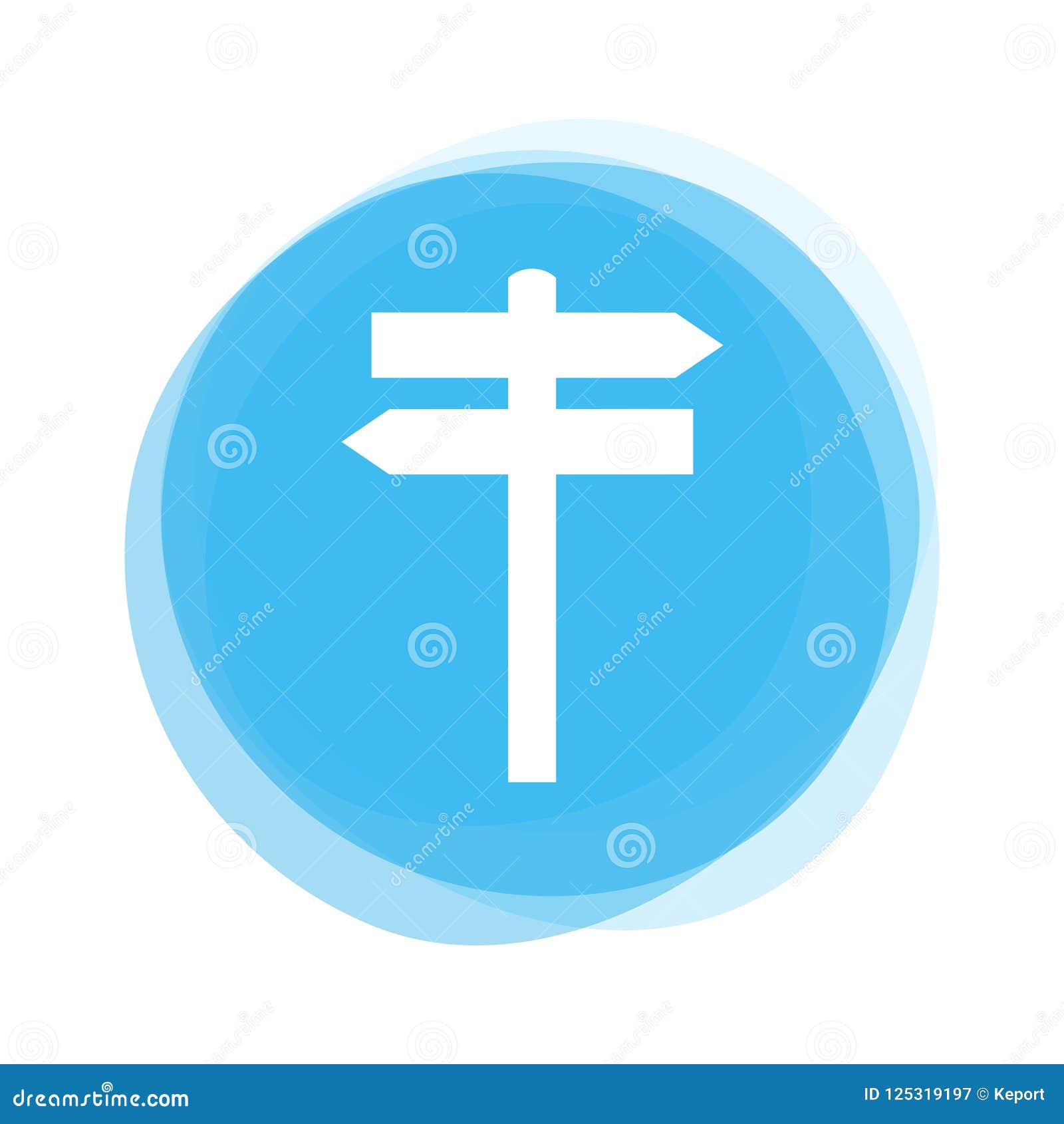 Light Blue Button: Signpost Stock Illustration - Illustration of ...