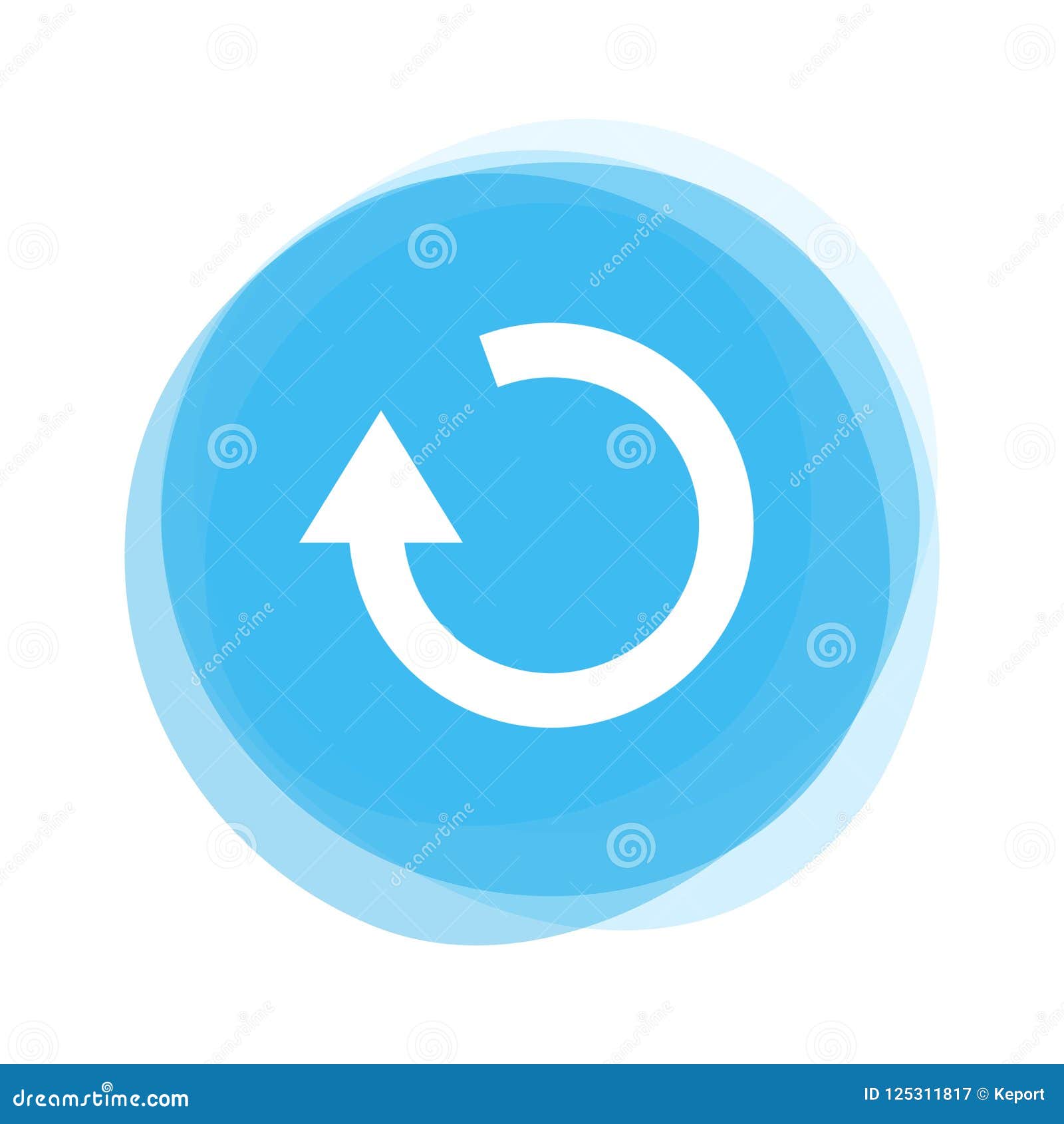 Light blue Button: Update stock illustration. Illustration of blob ...