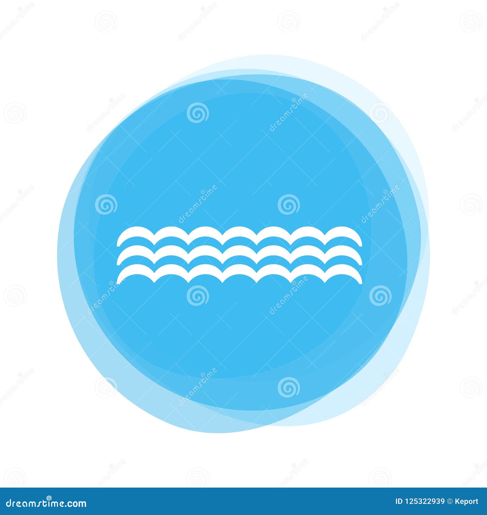 Light Blue Button: Water Waves Stock Illustration - Illustration of ...