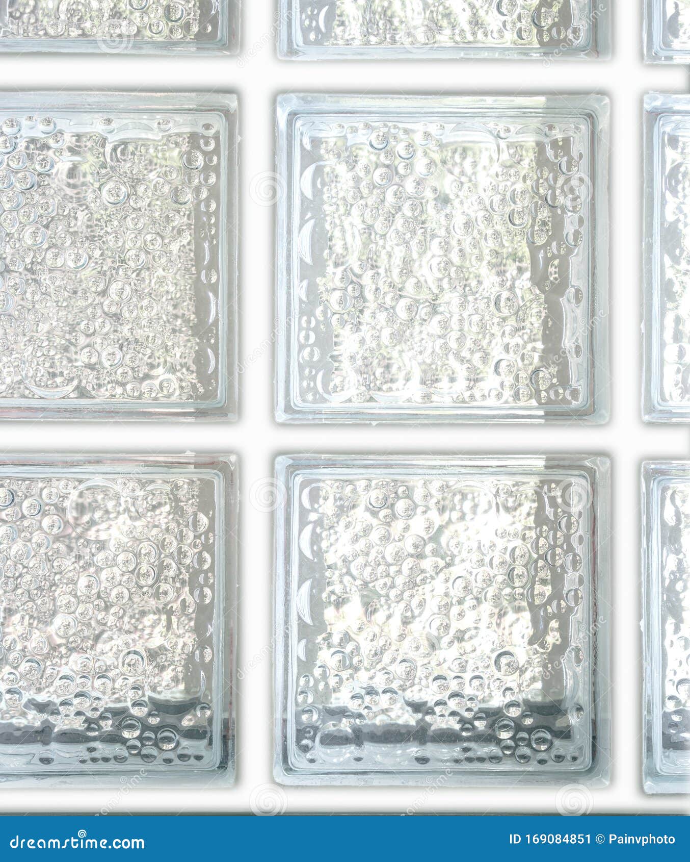 Isolated Light Transparent Square Mirror Glass Block Cube and Window ...