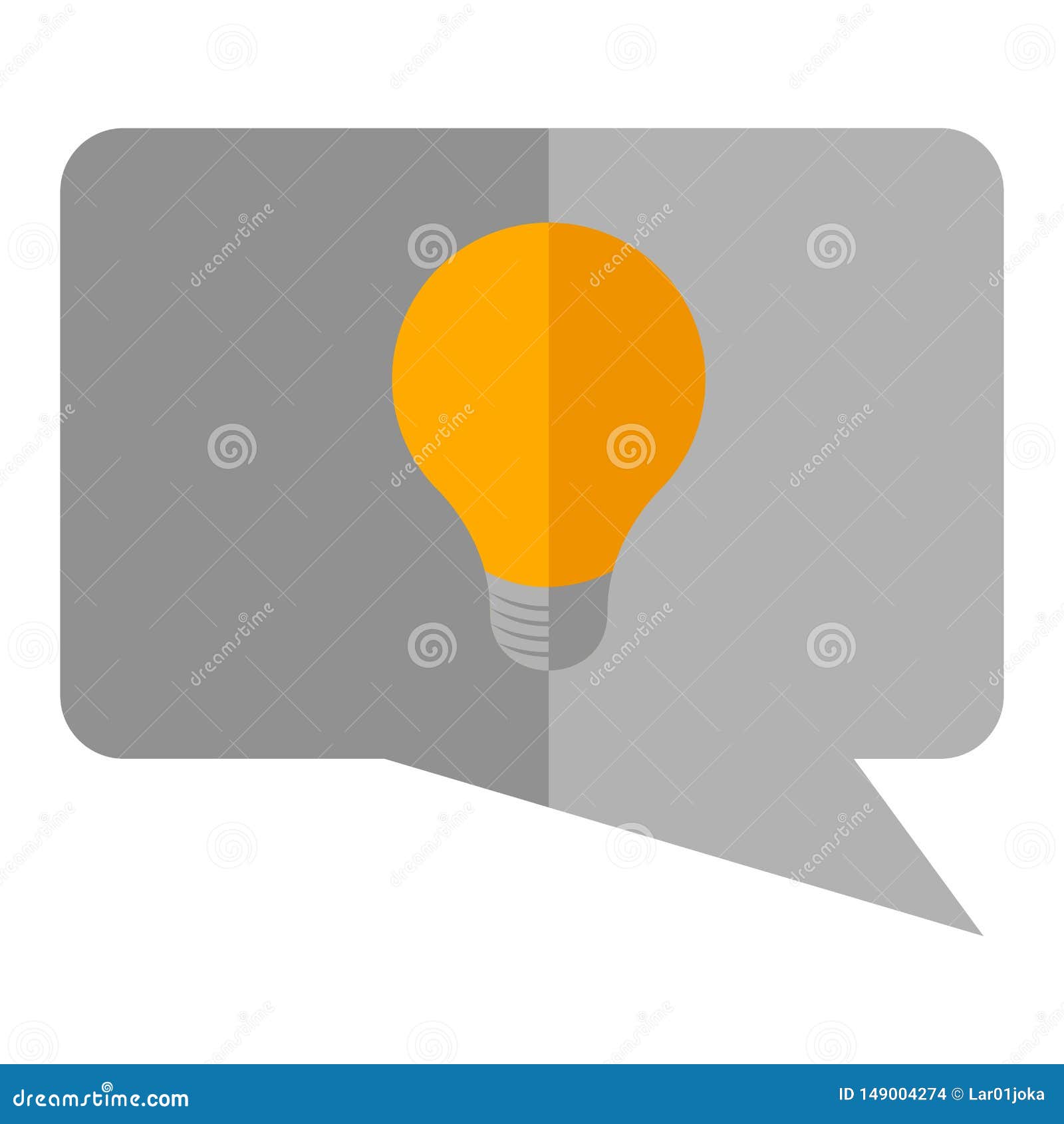 Isolated Lightbulb Icon on a Bubble Chat Stock Vector - Illustration of ...